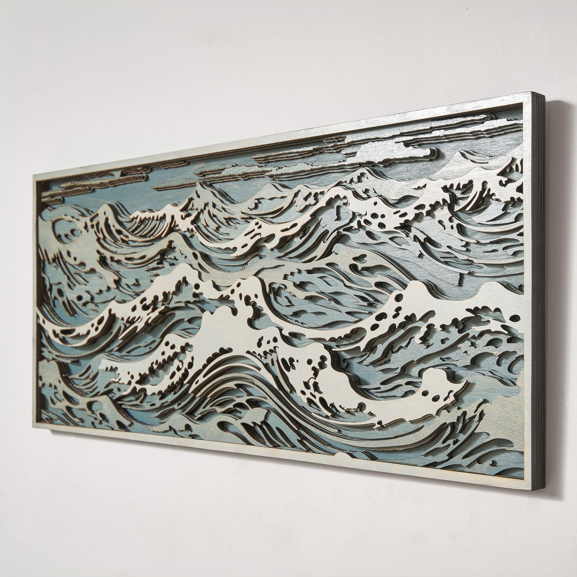 Amazon.com: NEODECO Parametric Wood Waves wall decor, 3D wood wall ...