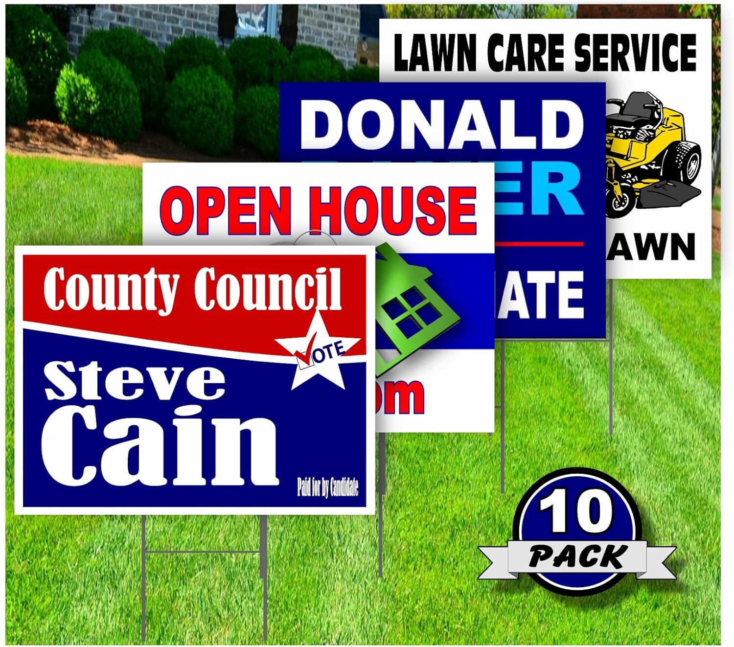 Amazon.com : Custom Yard Signs 18x24 Full Color Double Sided Corrugated ...