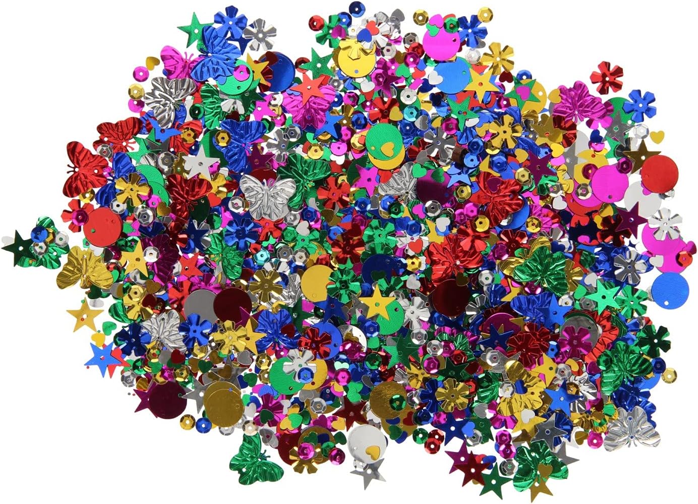 Kids Create Sequins In Assorted Colours & Shapes Reusable Pouch Ages 3 ...