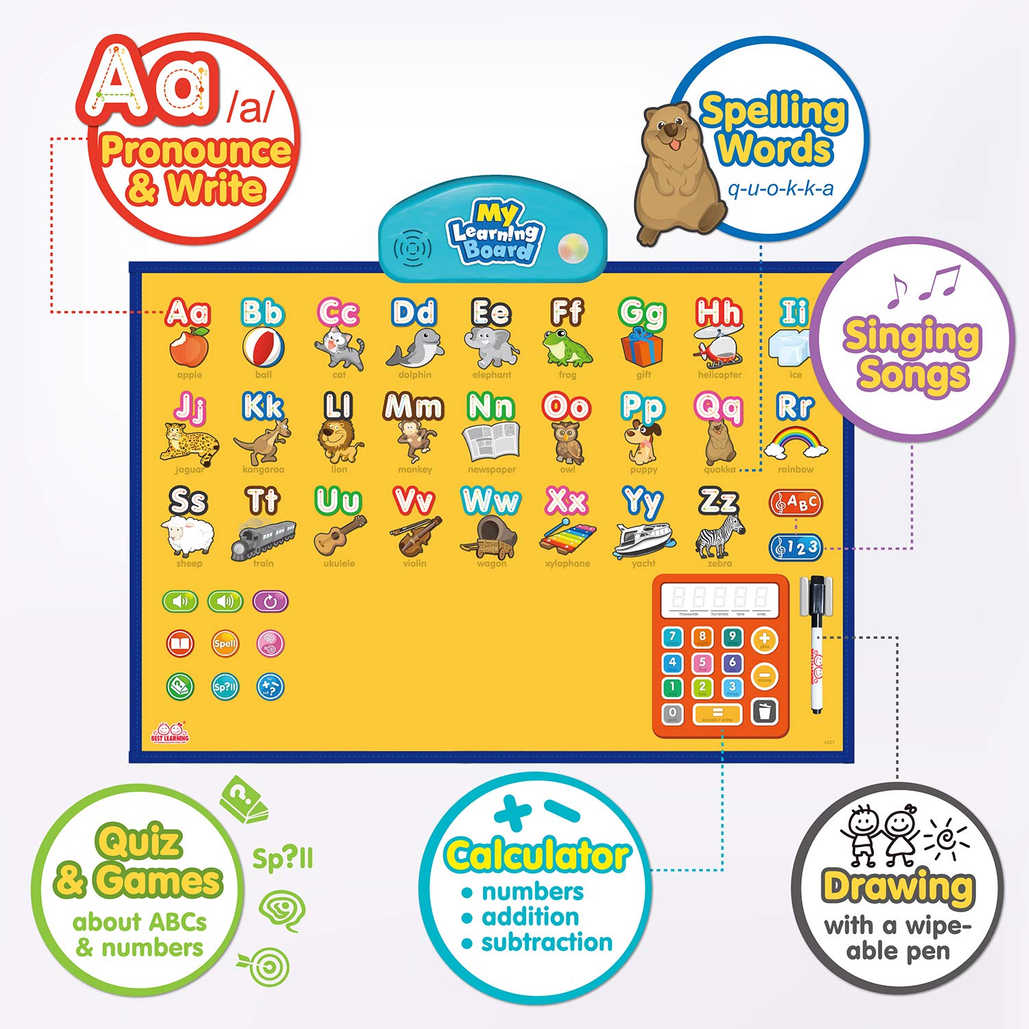 BEST LEARNING i-Poster My Learning Board - Interactive Talking Alphabet ...