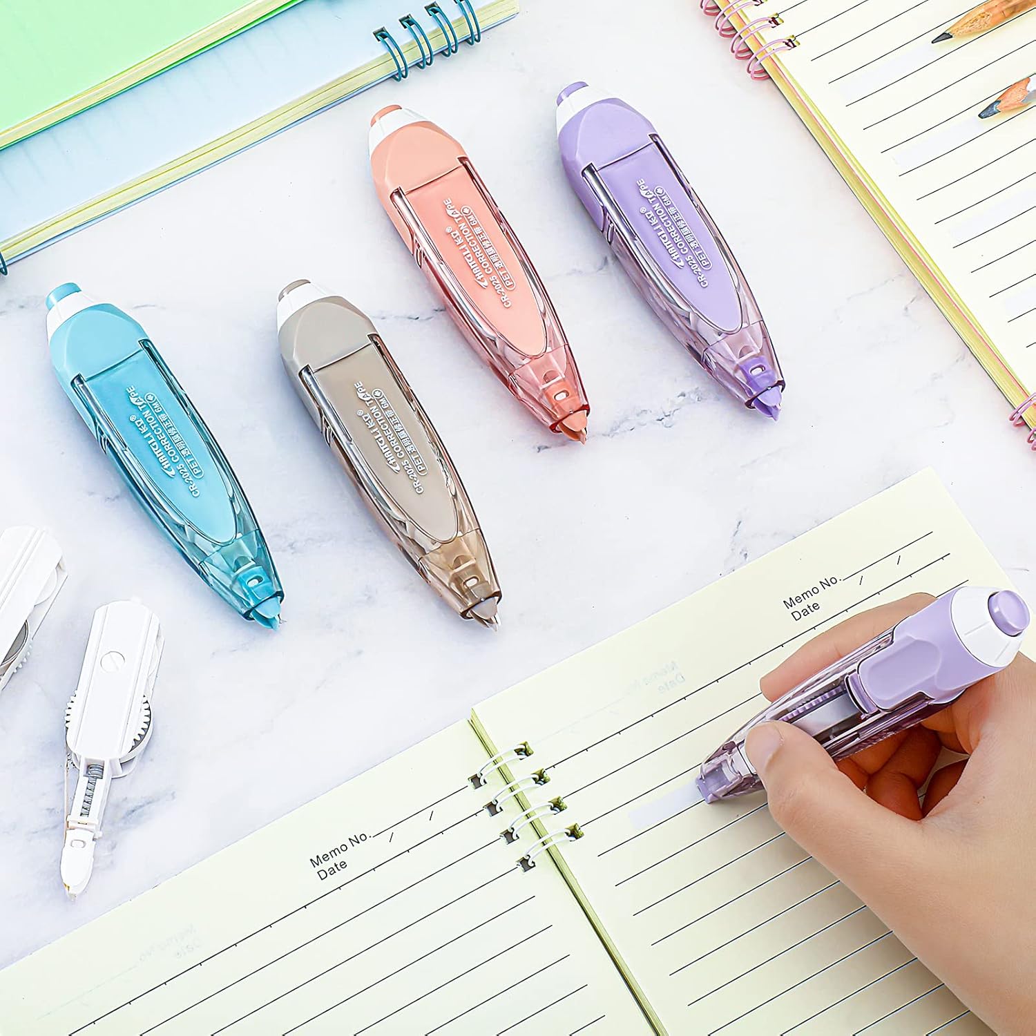 Buy 16 Pcs Correction Tape Kit Set 8 Pcs 6 Meters Refillable Correction ...