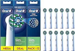 Oral-B Pro Cross Action Electric Toothbrush Head, X-Shape and Angled Bristles for Deeper Plaque ...