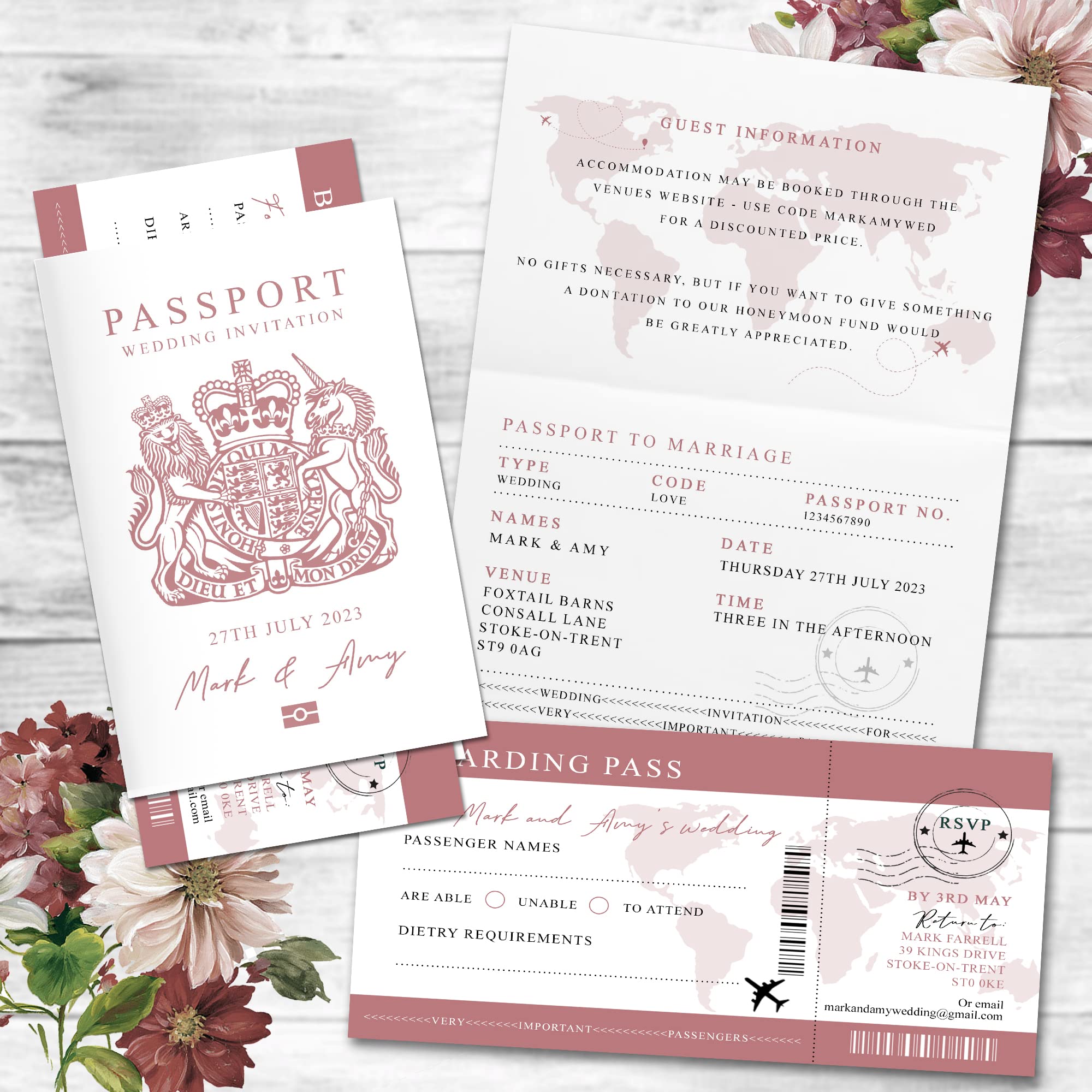 Boarding Pass Wedding Invitation Envelopes Design Ideas For Your