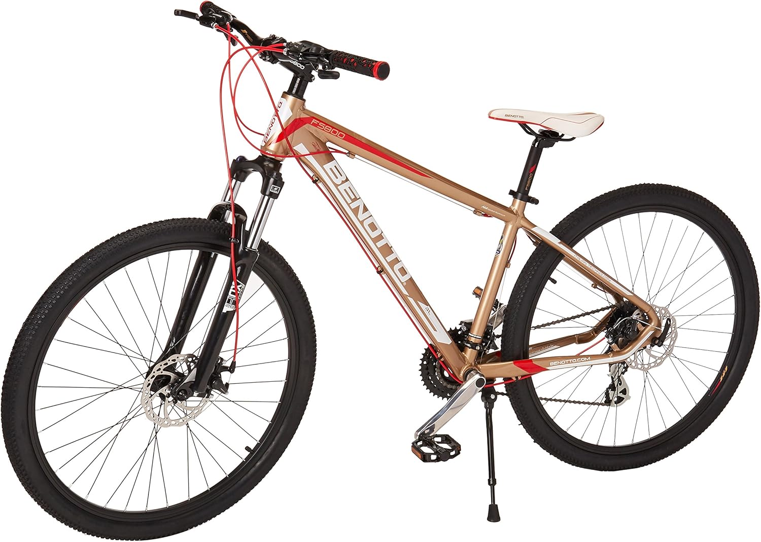 Benotto FS-800 Bicicleta de Aluminio, Frenos DDM, color Marrón/Rojo ...