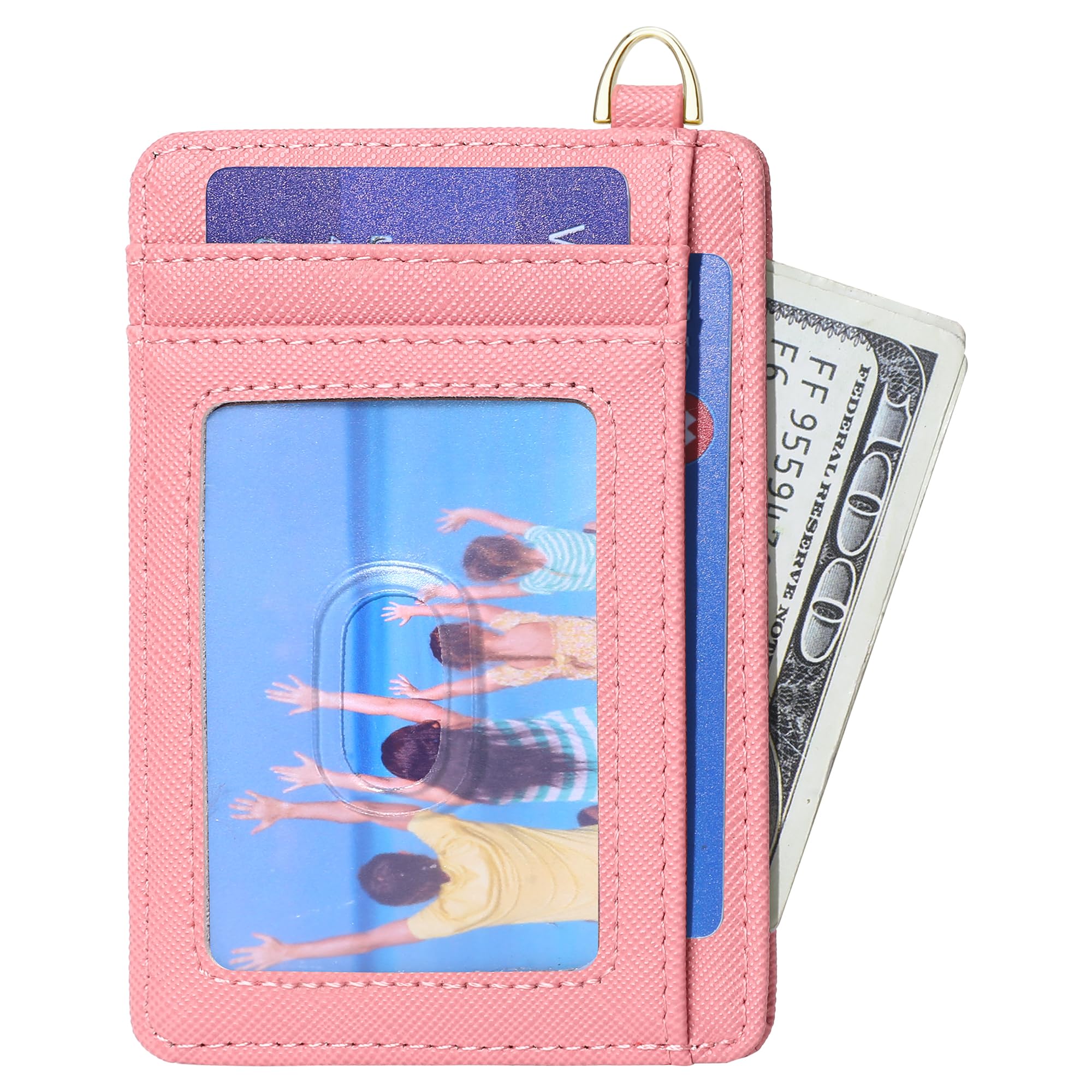 Amazon.com: Badiya Credit Card Holder Slim Minimalist Wallet, Front ...