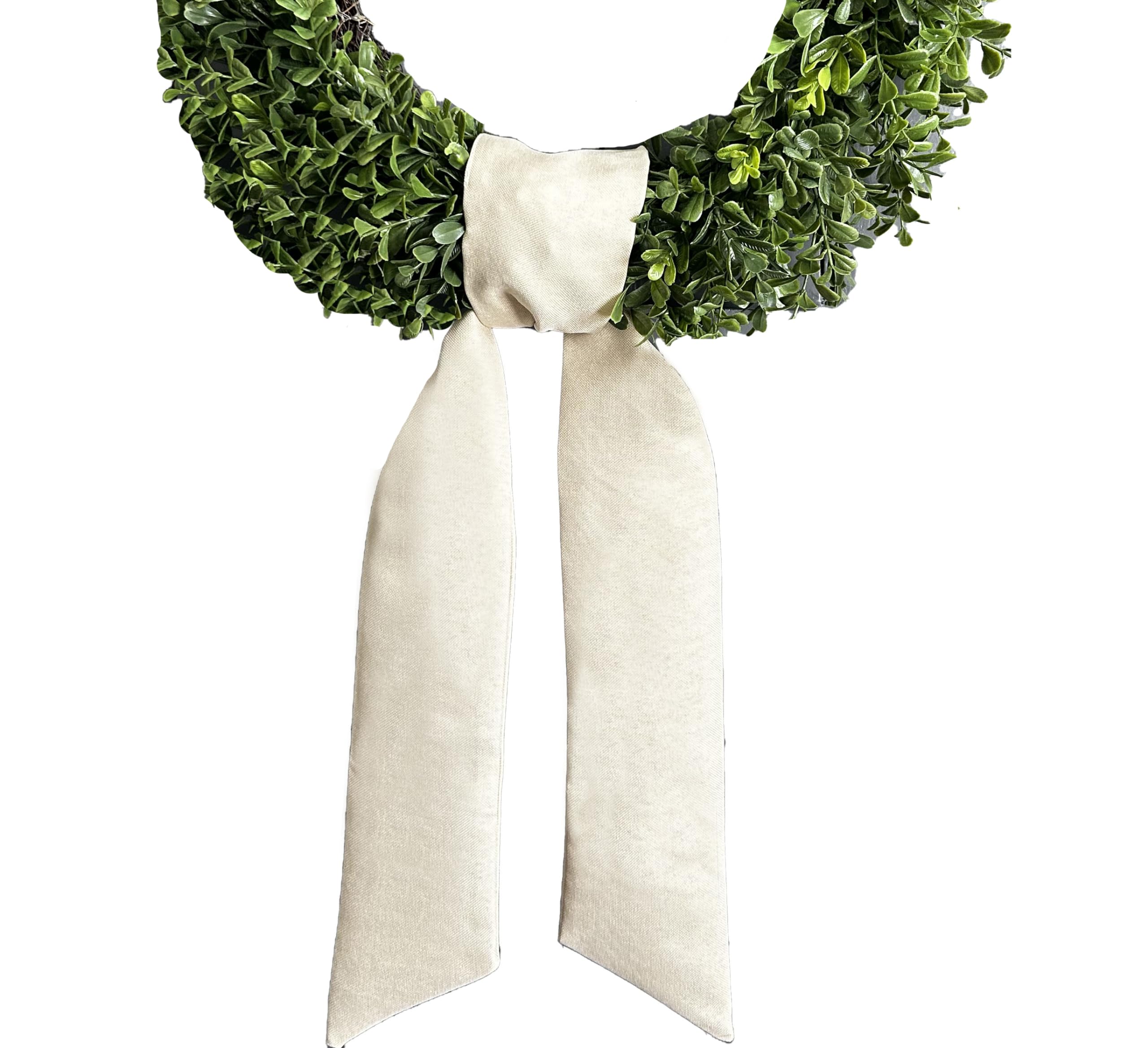 Amazon.com: Blank Linen Wreath Sash Soft White : Home & Kitchen