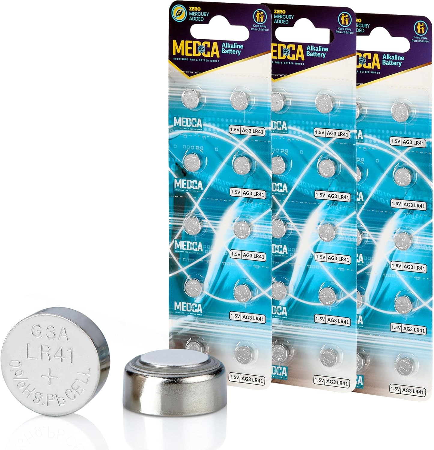 Amazon.com: 1.5V Alkaline Batteries - LR41, 192, 92A,LR736, and AG3 ...