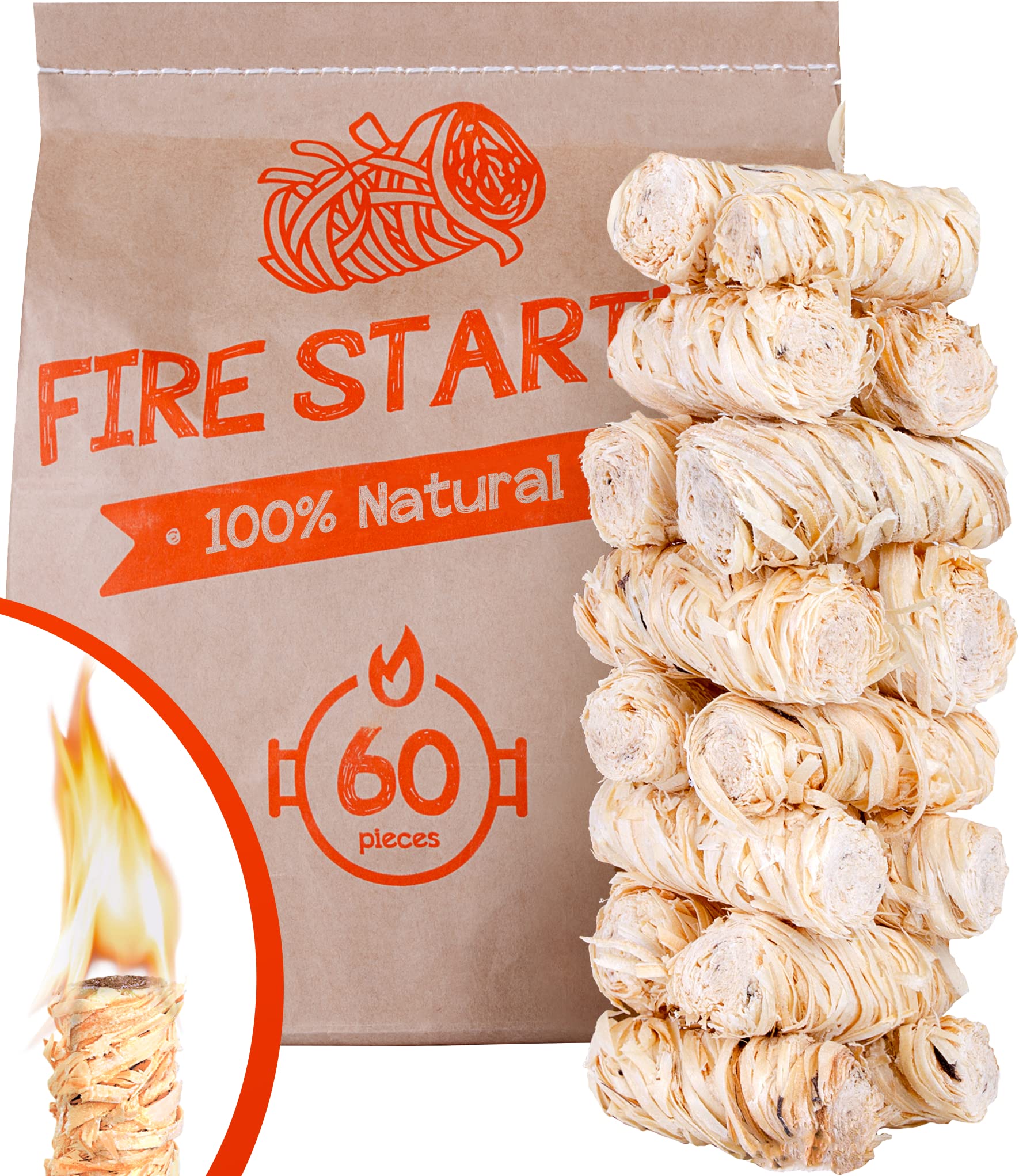 Fire Starter Natural Pine Fire Starters For Fireplace,, 50% OFF