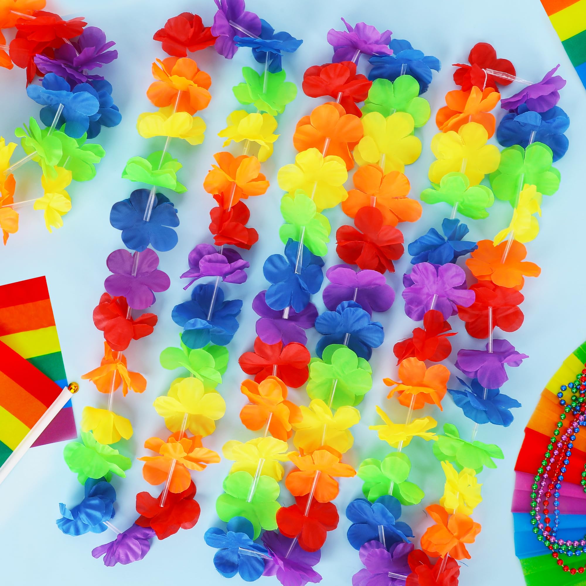 Snapklik.com : Pride Accessories, 24pcs LGBTQ Floral Leis Decorations ...