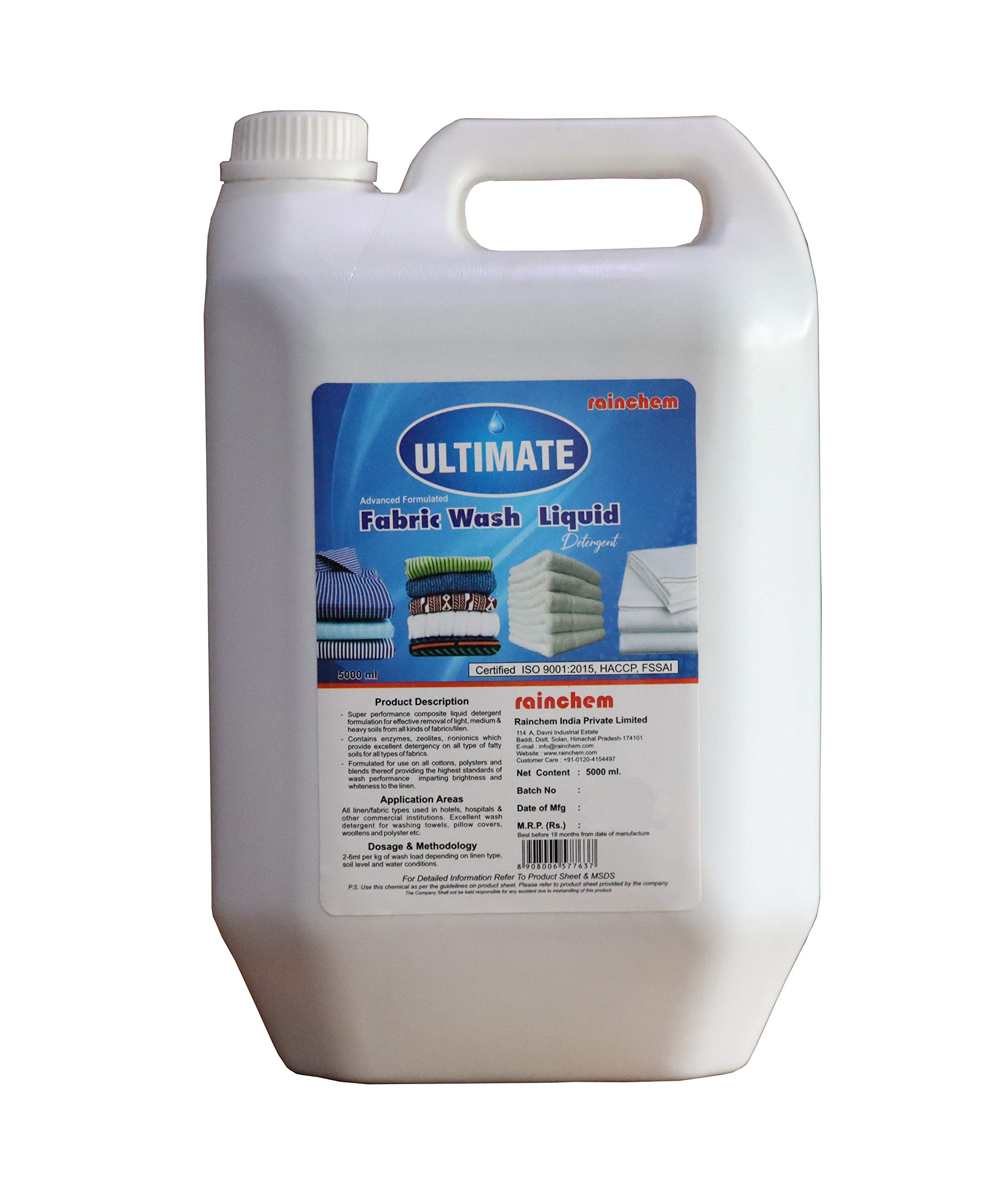 Buy Rainchem Ultimate Fabric Daily Wash Liquid Detergent 5 Litre ...