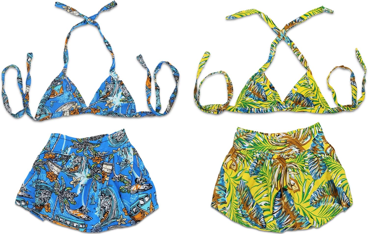 Amazon.com : 2 Pack Dog Bikini Set Beach Hawaiian Floral Swimsuit Dog ...