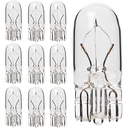 10 Pack 10 Watt T3 1/4 Wedge Base 12 Volt 10000 Hour Clear Xenon ...