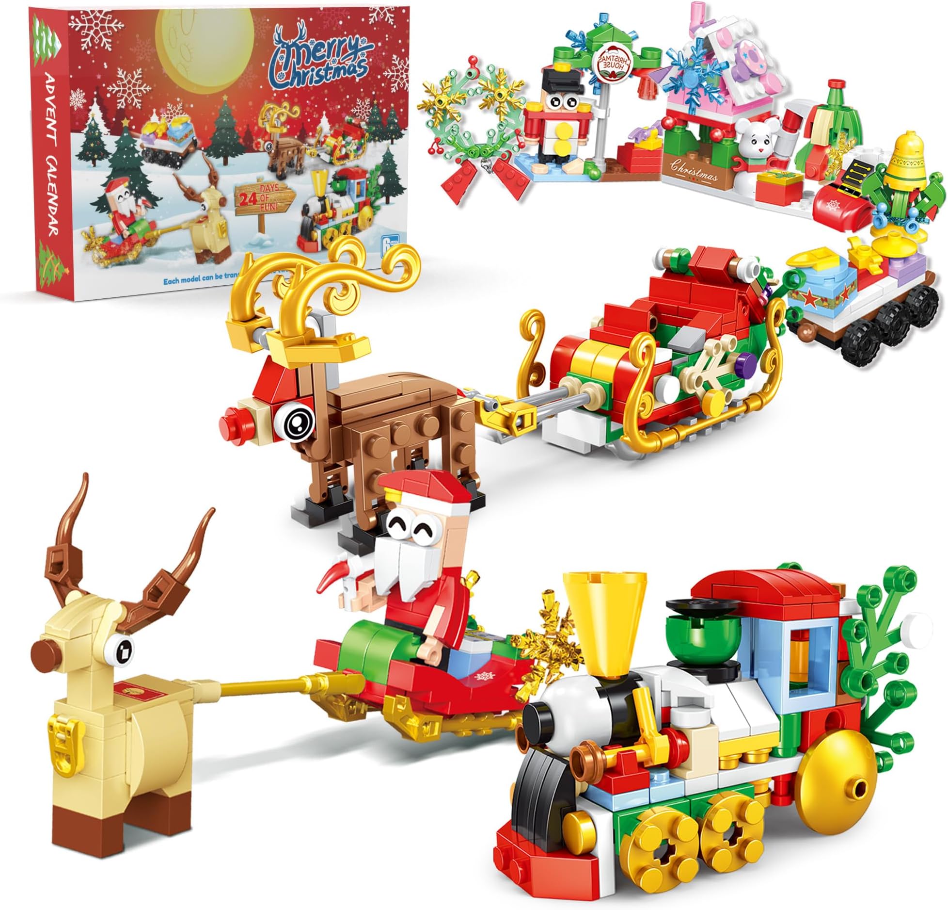 Amazon.com: Cestluck Advent Calendar 2024 Building Blocks: 24 Days ...