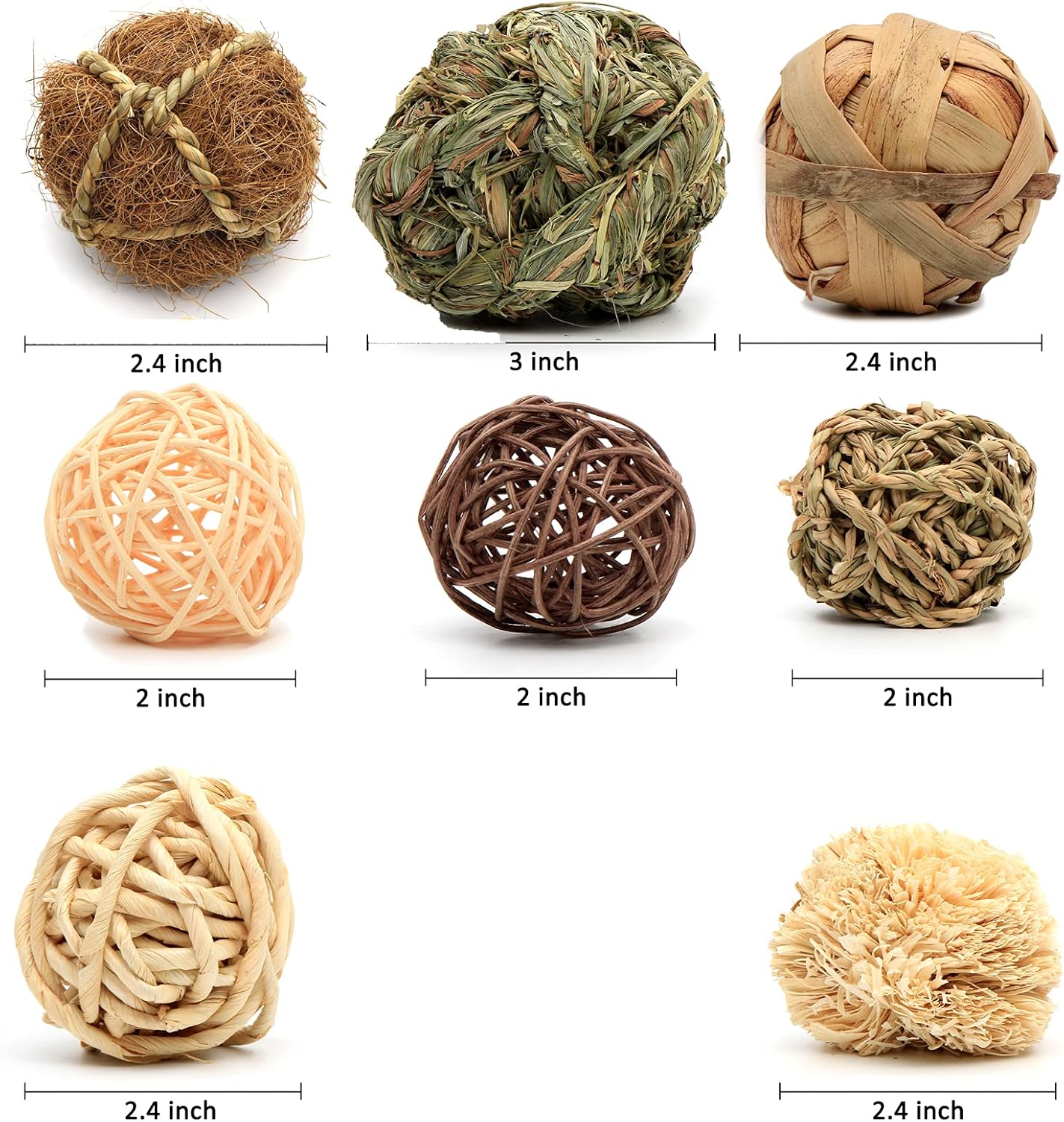 Youngever 8 Pack Small Animal Activity Toys, Assorted Rabbit Balls ...