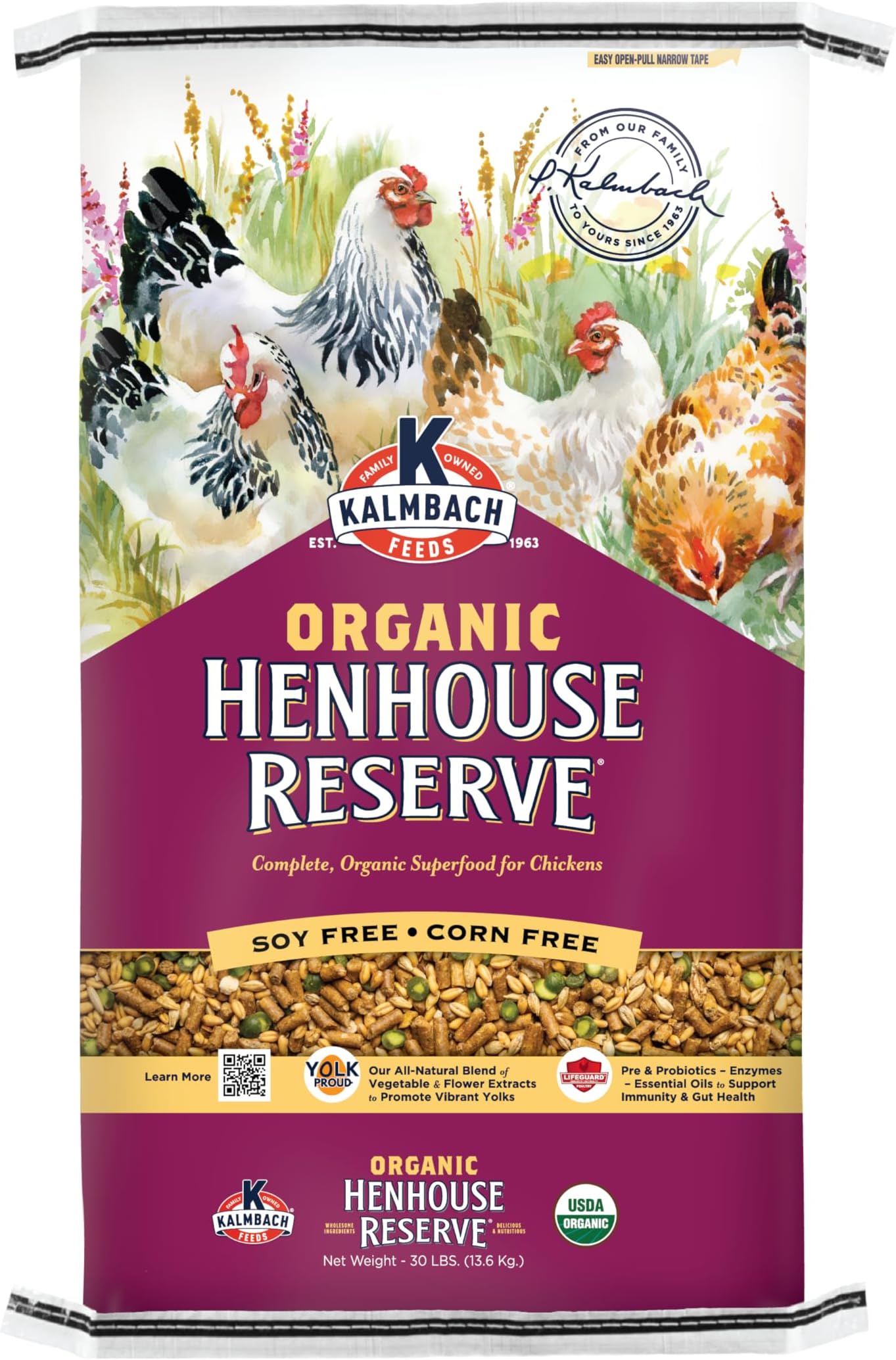Amazon.com : Kalmbach Feeds Henhouse Reserve 17% Whole Grain Complete ...