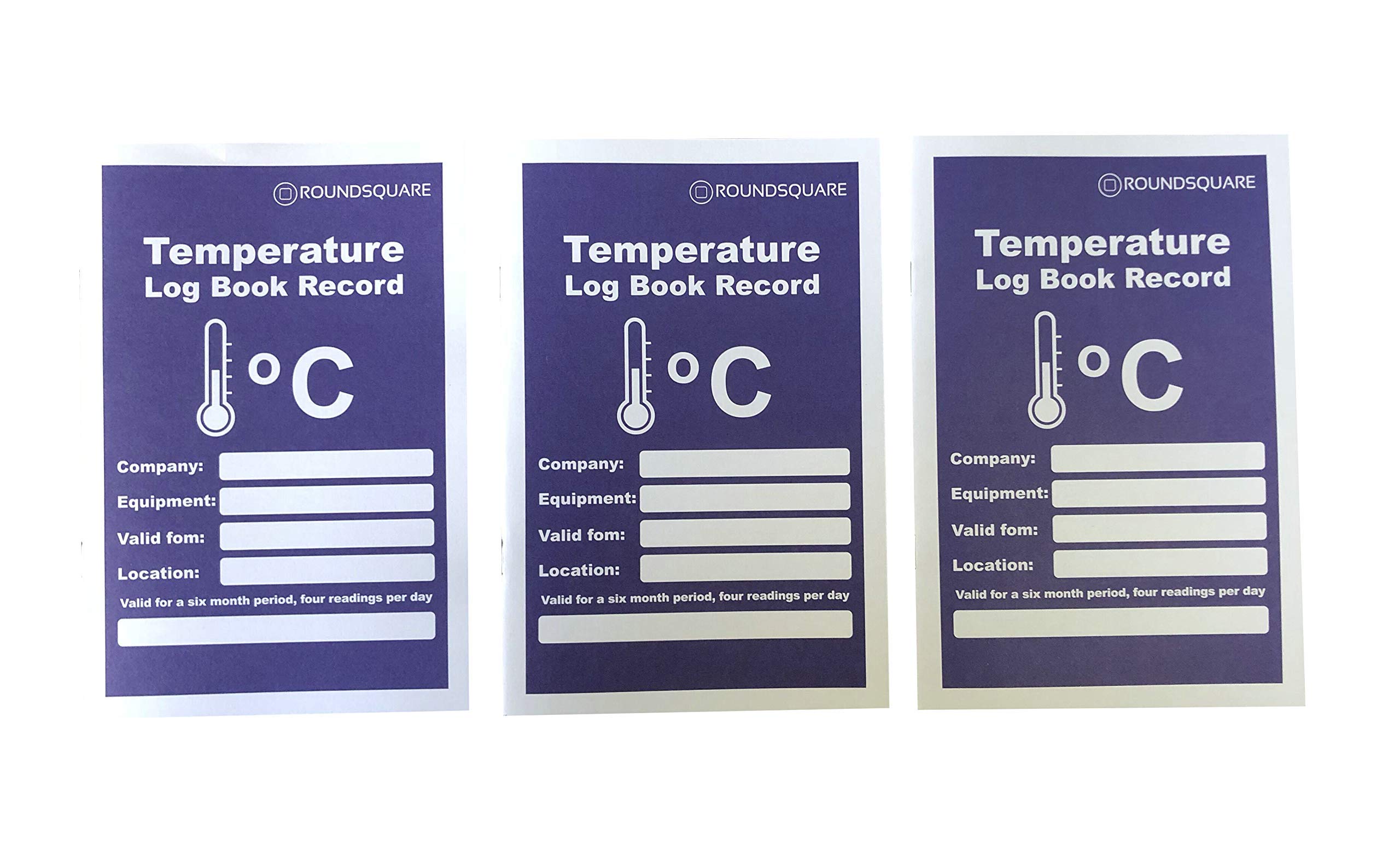 3-Pack Temperature Log Record Books 6 Monthis Records - Monitor Fridge ...