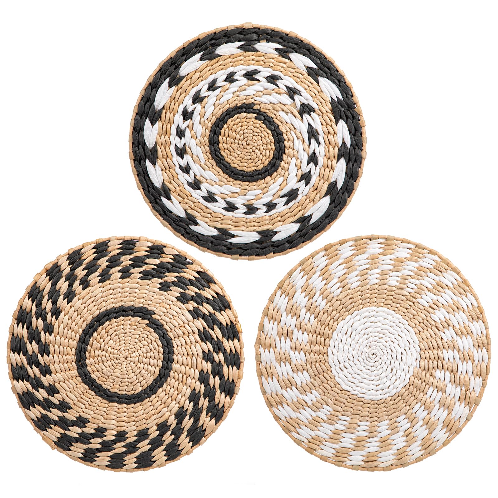 Amazon.com: 11.8" Boho Wall Plate Decor - Seagrass Rattan Wicker Wall ...