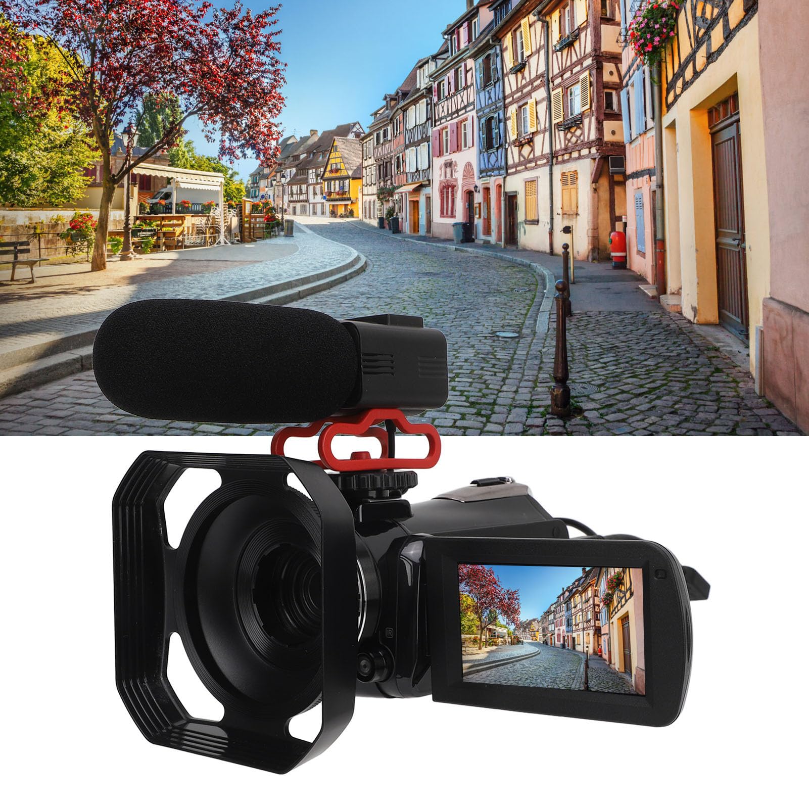 Snapklik.com : Gernie 4K Video Camera Camcorder, 32X Zoom 30MP Ultra HD Vlogging Camera DV ...