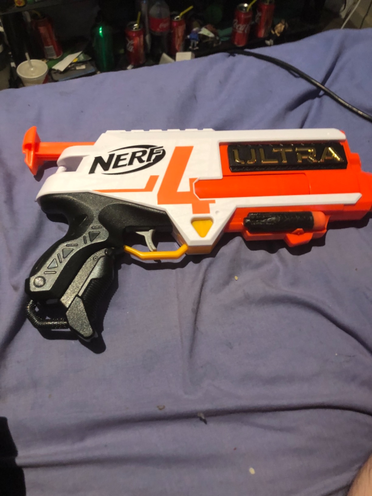 NERF - Ultra 4 Blaster - 4 Nerf Ultra Darts, Single-Shot Blasting, 2 ...