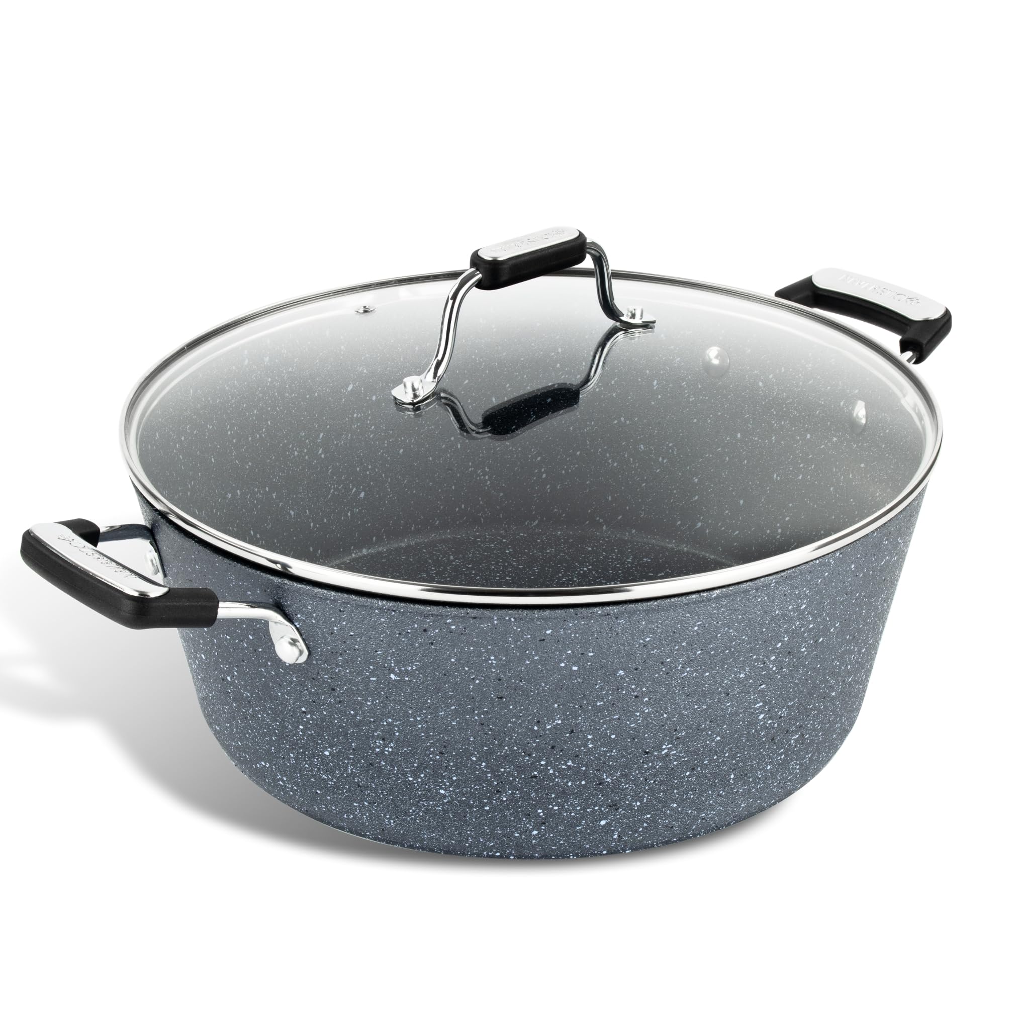 Scoville Expert Neverstick+ 32cm Stock Pot with Glass Lid, Large Non ...