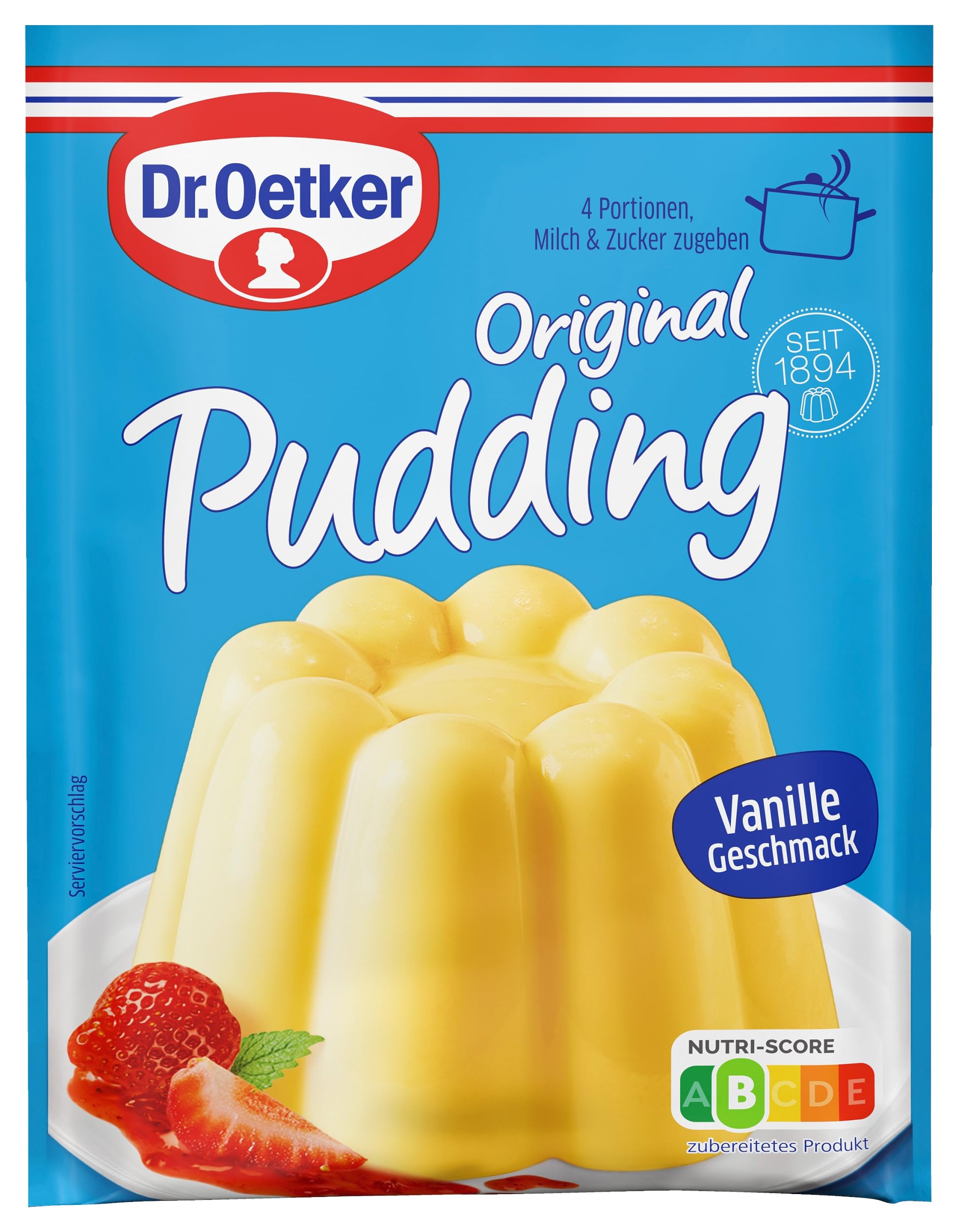 Dr. Oetker Original Pudding Vanille-Geschmack 22er Pack, Puddingpulver ...