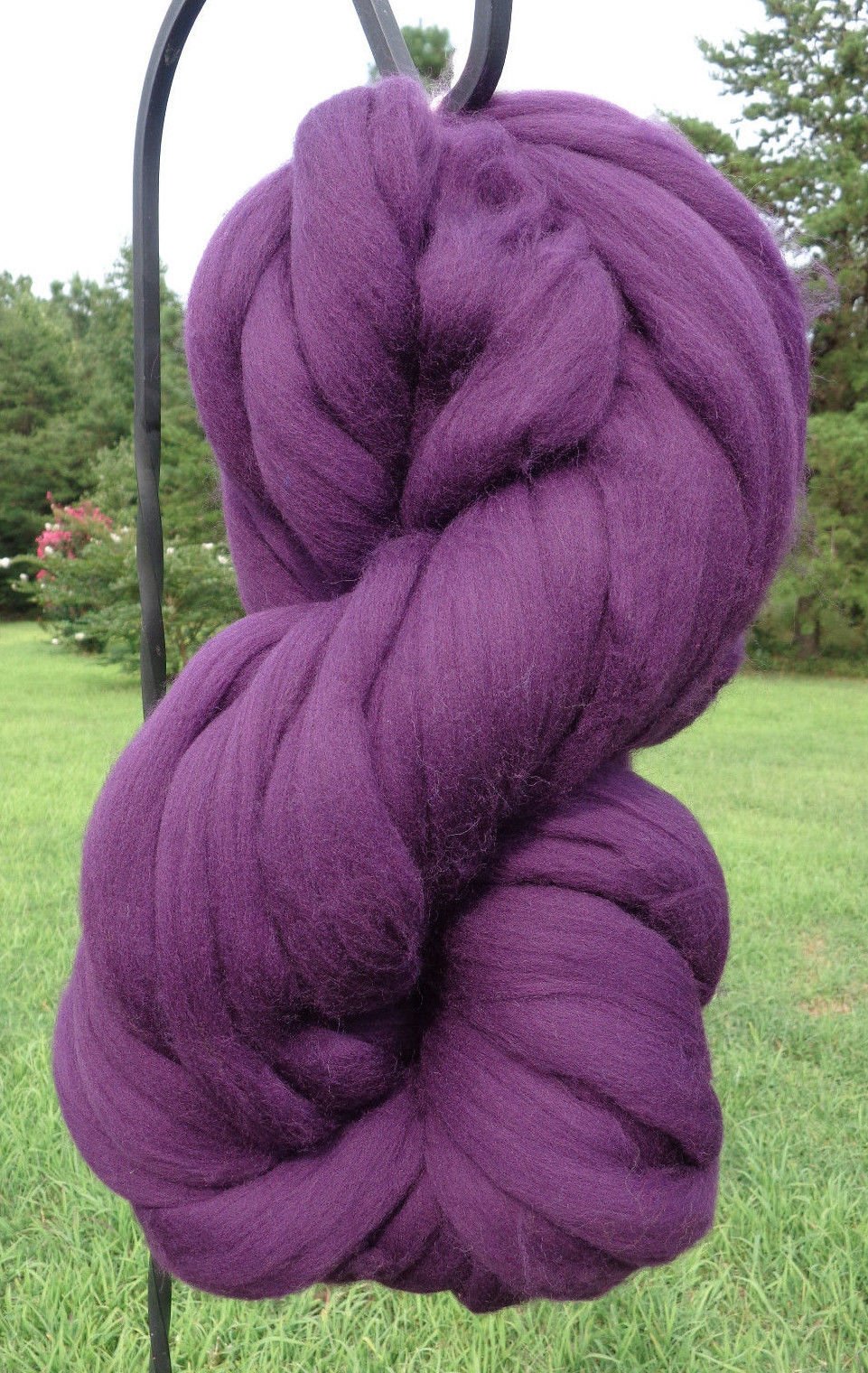 Amazon.com: Purple Grape Wool Top Roving Fiber Spinning, Felting Crafts ...
