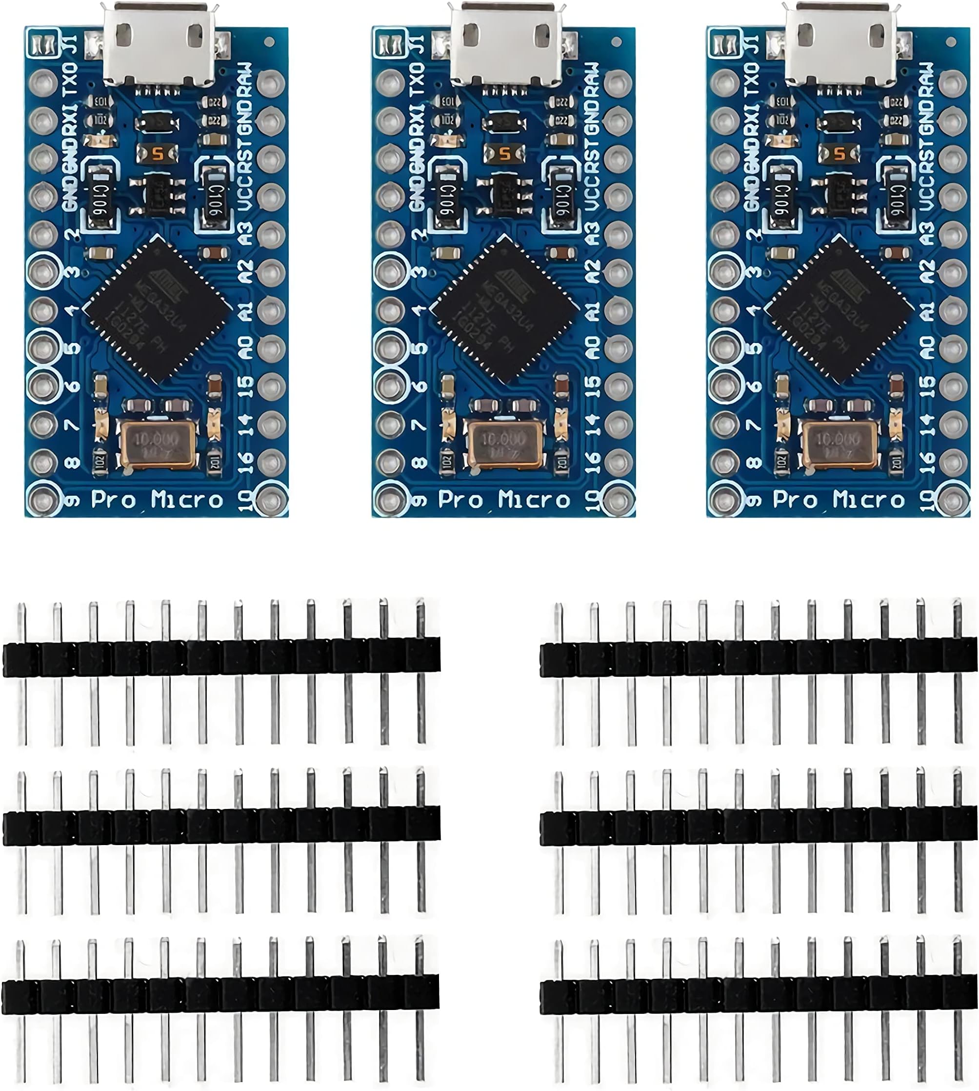 Amazon.co.jp: KOOKYE Pro Micro基板 Atmel mega 32U4 5V/16MHz Module Board ...