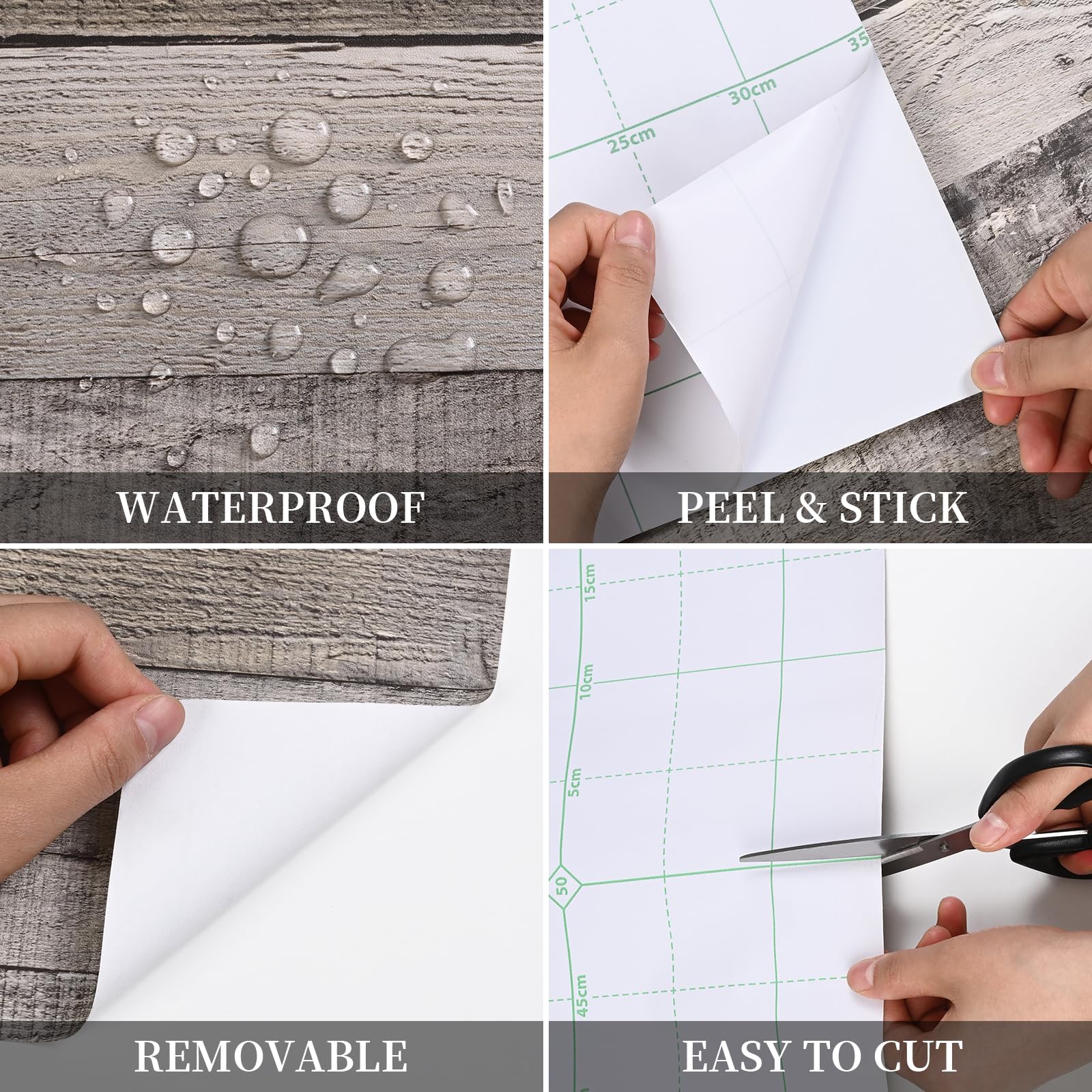 Snapklik.com : Wood Contact Paper 17.71” X 394” Wood Peel And Stick ...