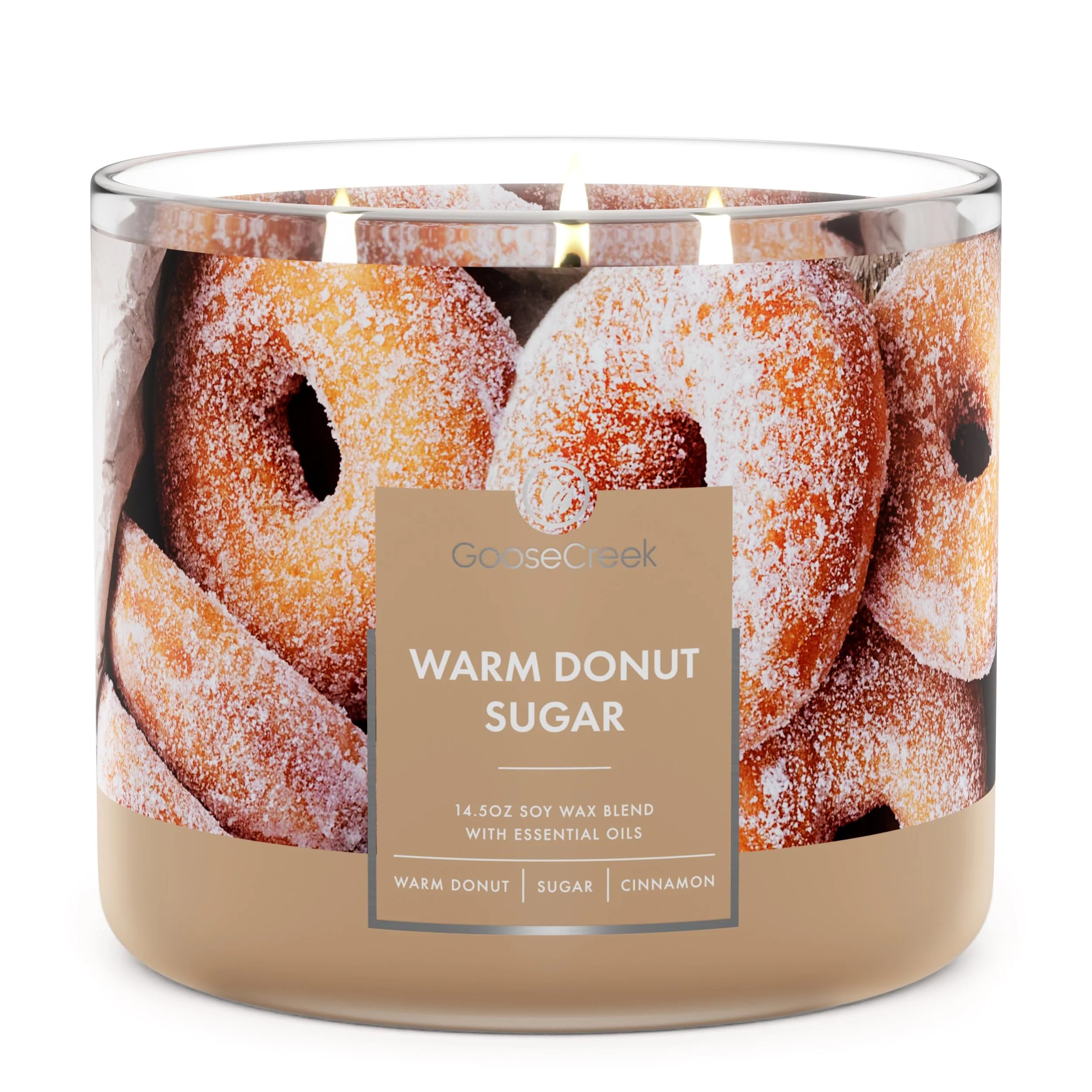 Amazon.com: Warm Donut Sugar Large 3-Wick Candle : Home & Kitchen