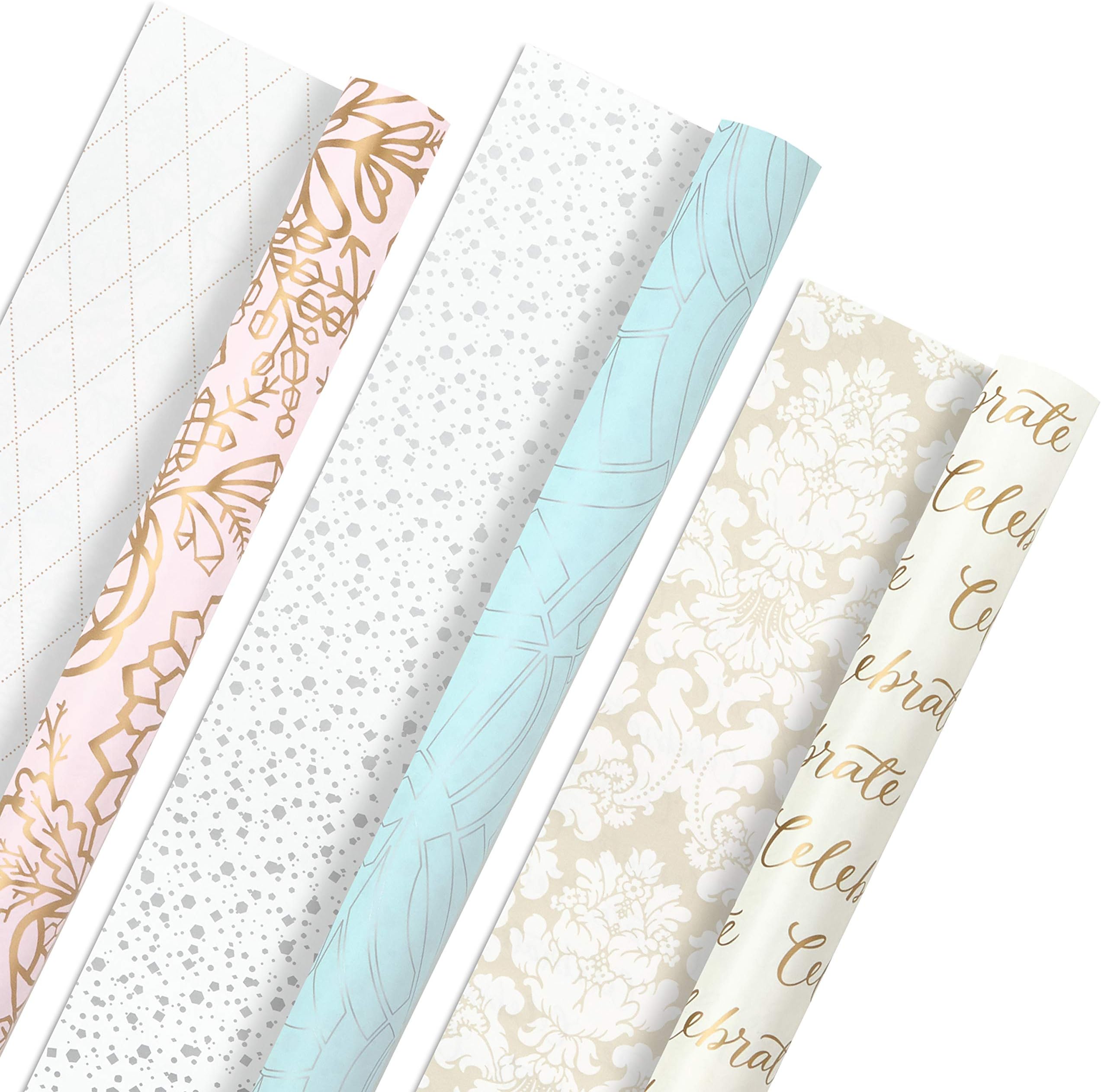 Amazon.com: Hallmark Wedding Wrapping Paper Rolls for Birthday, Baby ...