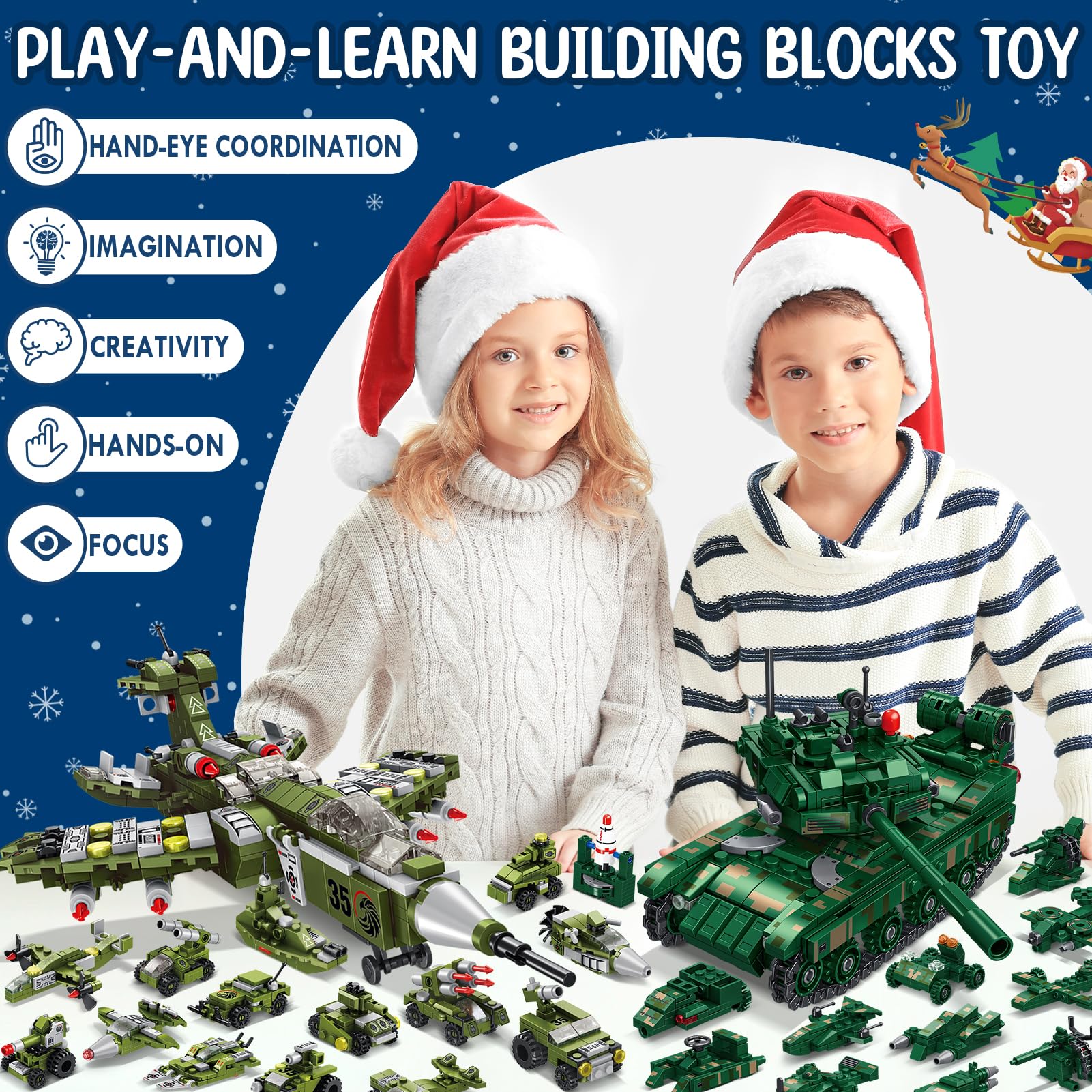 Snapklik.com : Advent Calendar 2025 Boys, 24 Days STEM Military Tank ...