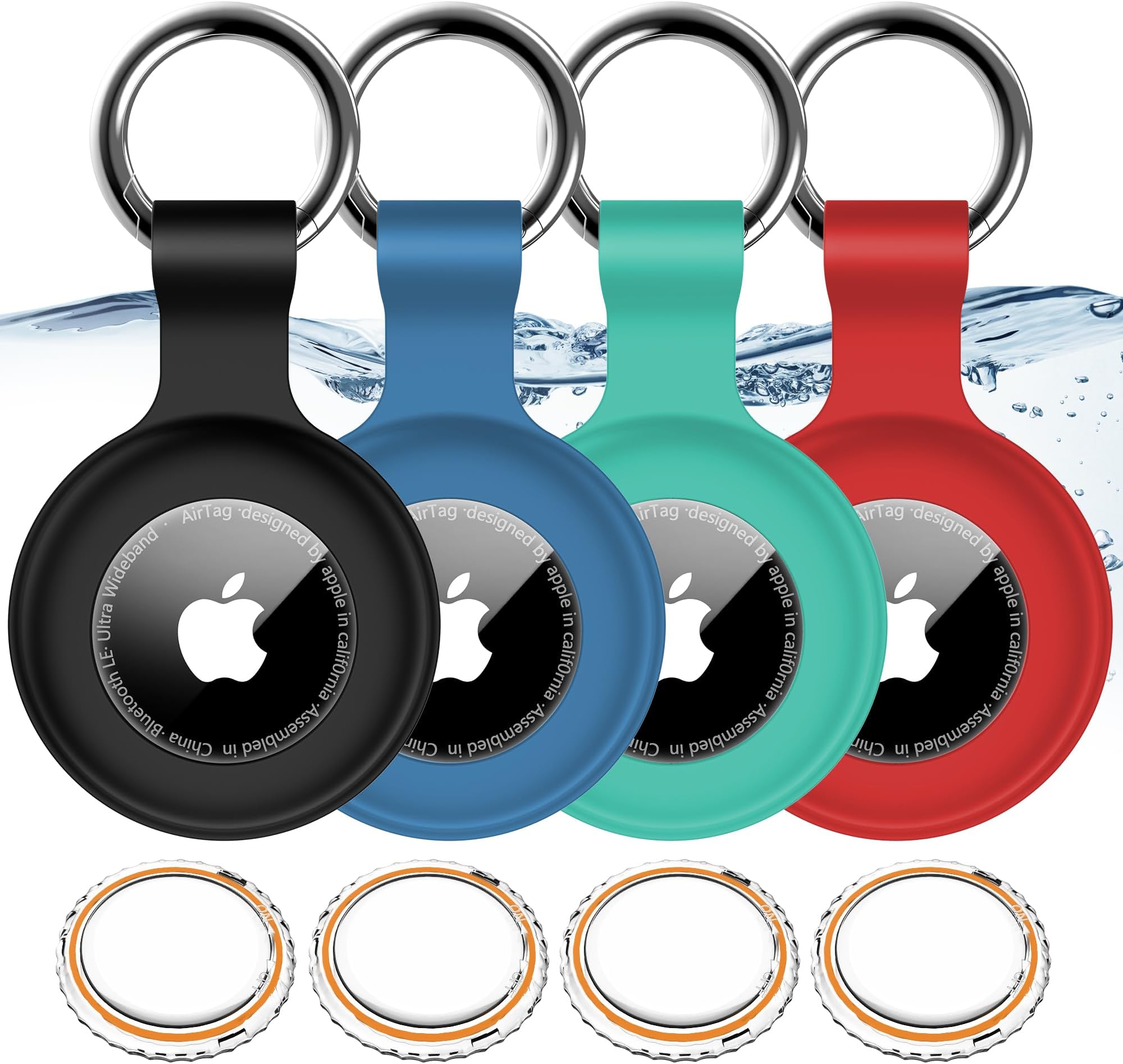 Amazon.com: 2 Pack,IPX8 Waterproof Airtag Holder with Air Tag Keychain ...