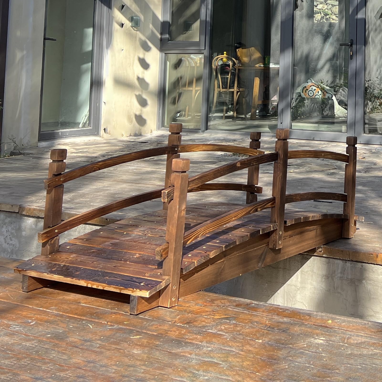 Outdoor Wooden Garden Bridges