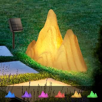 light to hope Solar Outdoor Rock Lamp IP65 Waterproof Garden Stone Path ...