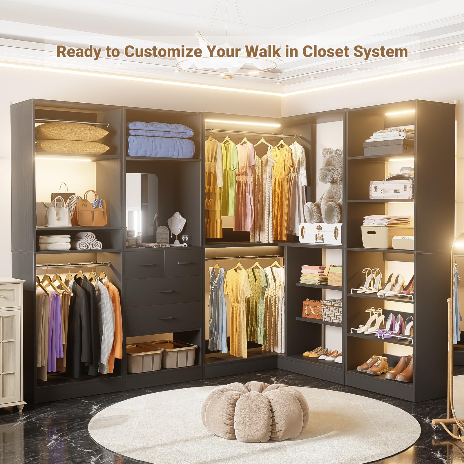18 Inch Towers Corner Closet Amazon.com: Unikito Corner Closet System,