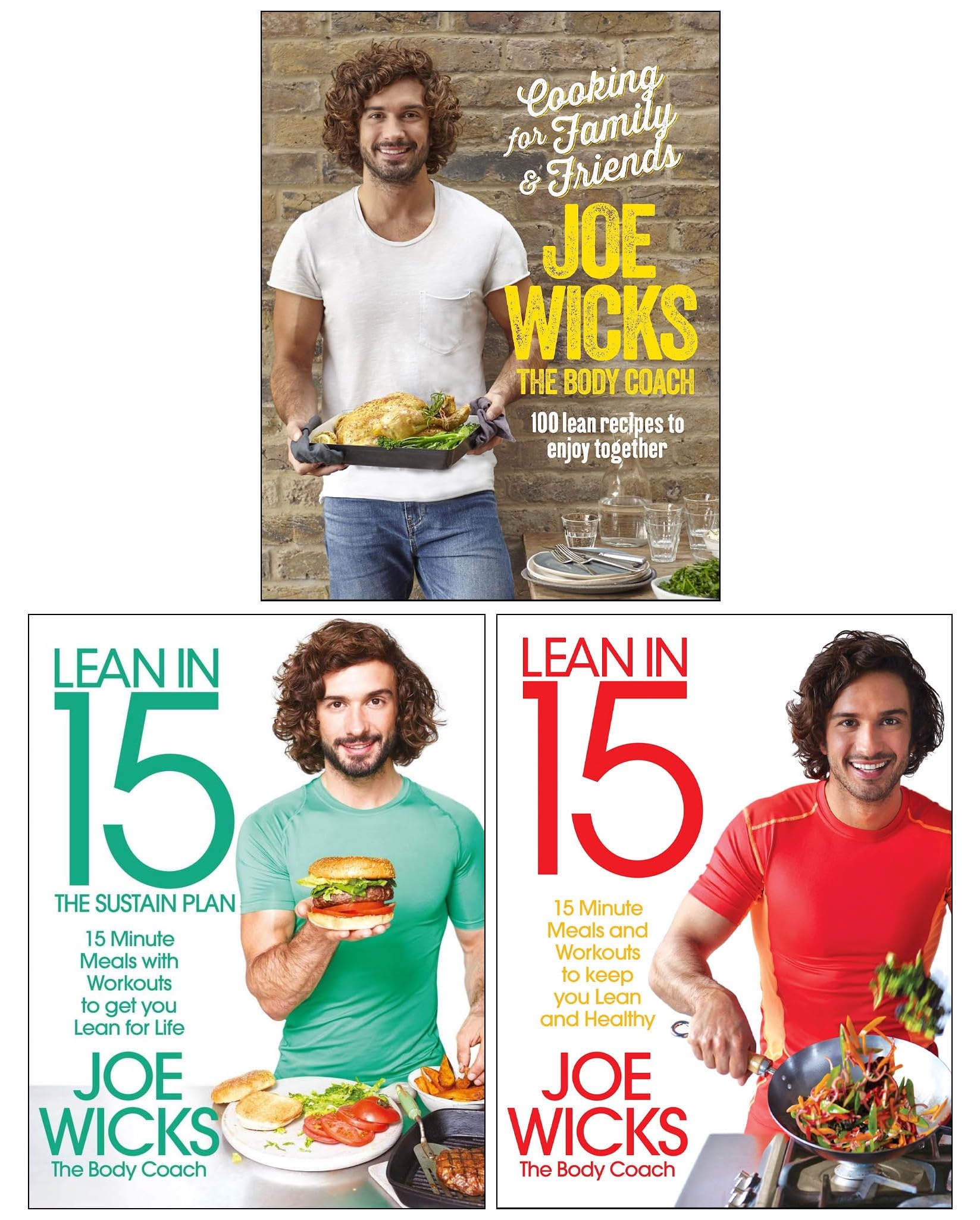 Joe Wicks 3 Books Collection Set (Lean in 15: The Shift Plan, Lean in ...