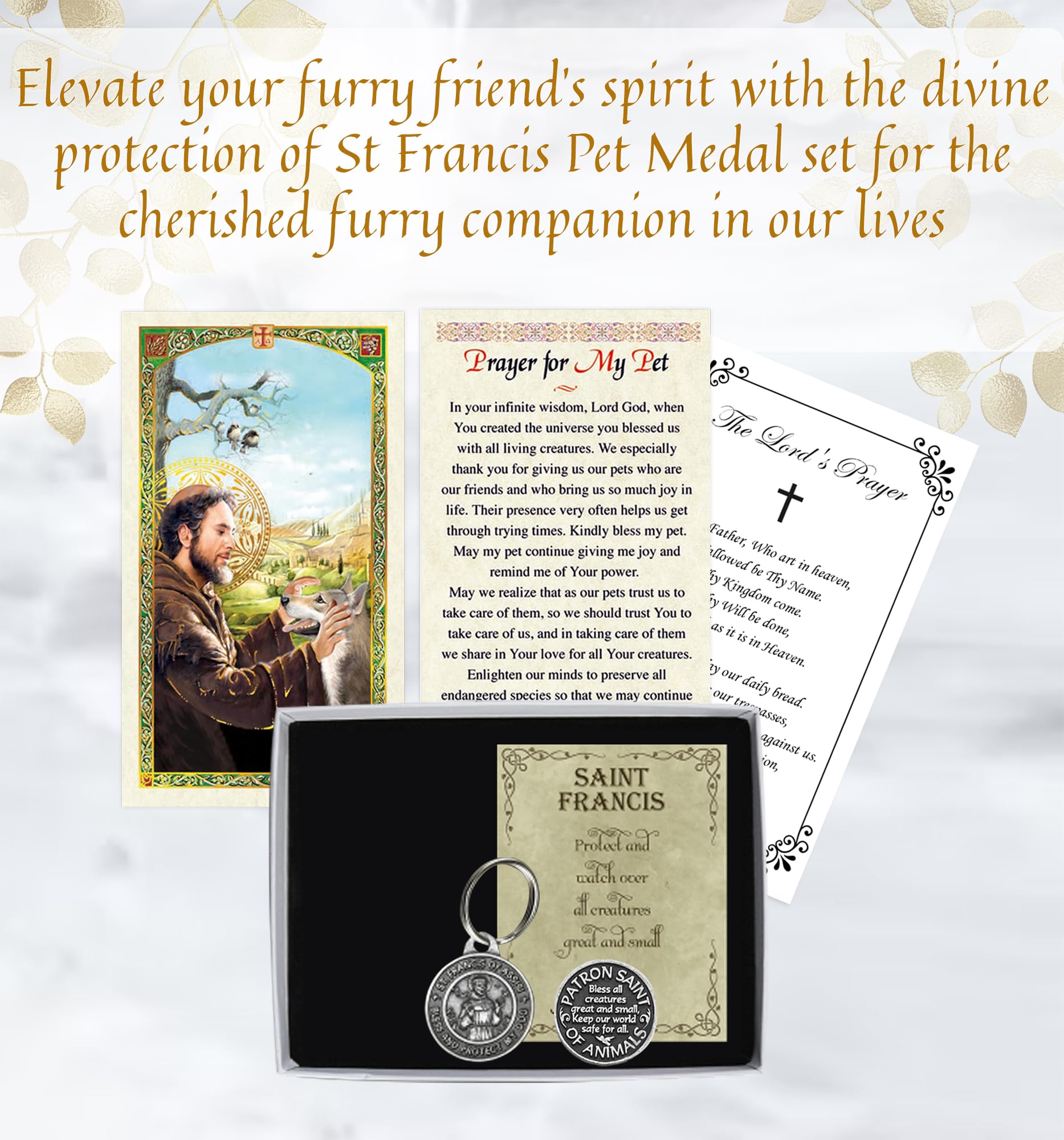 Snapklik.com : St Francis Medal For Dog Collar - Saint Francis Assisi Token