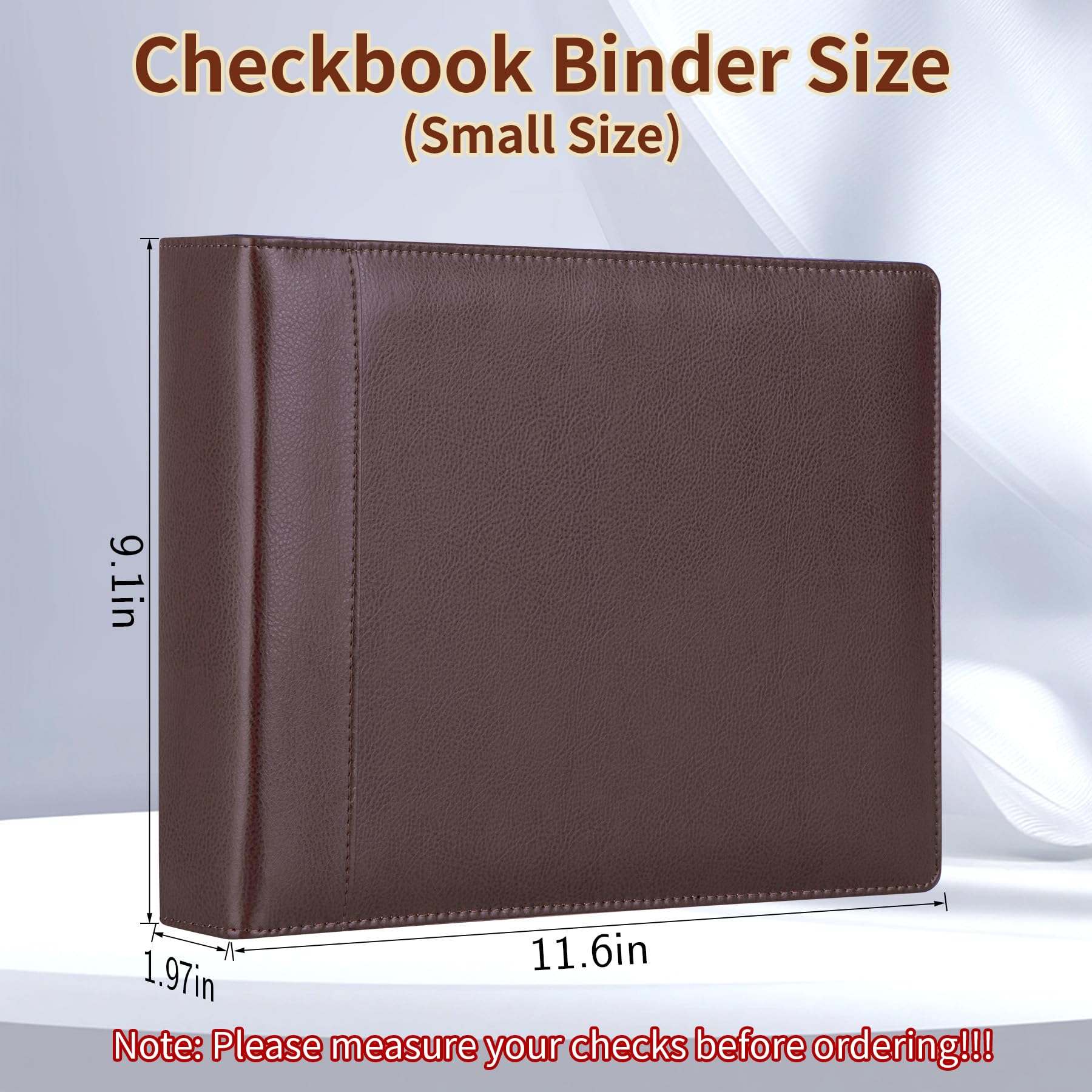 Snapklik.com : Antner 3 Ring Personal Check Binder For 3-on-a-Page End ...