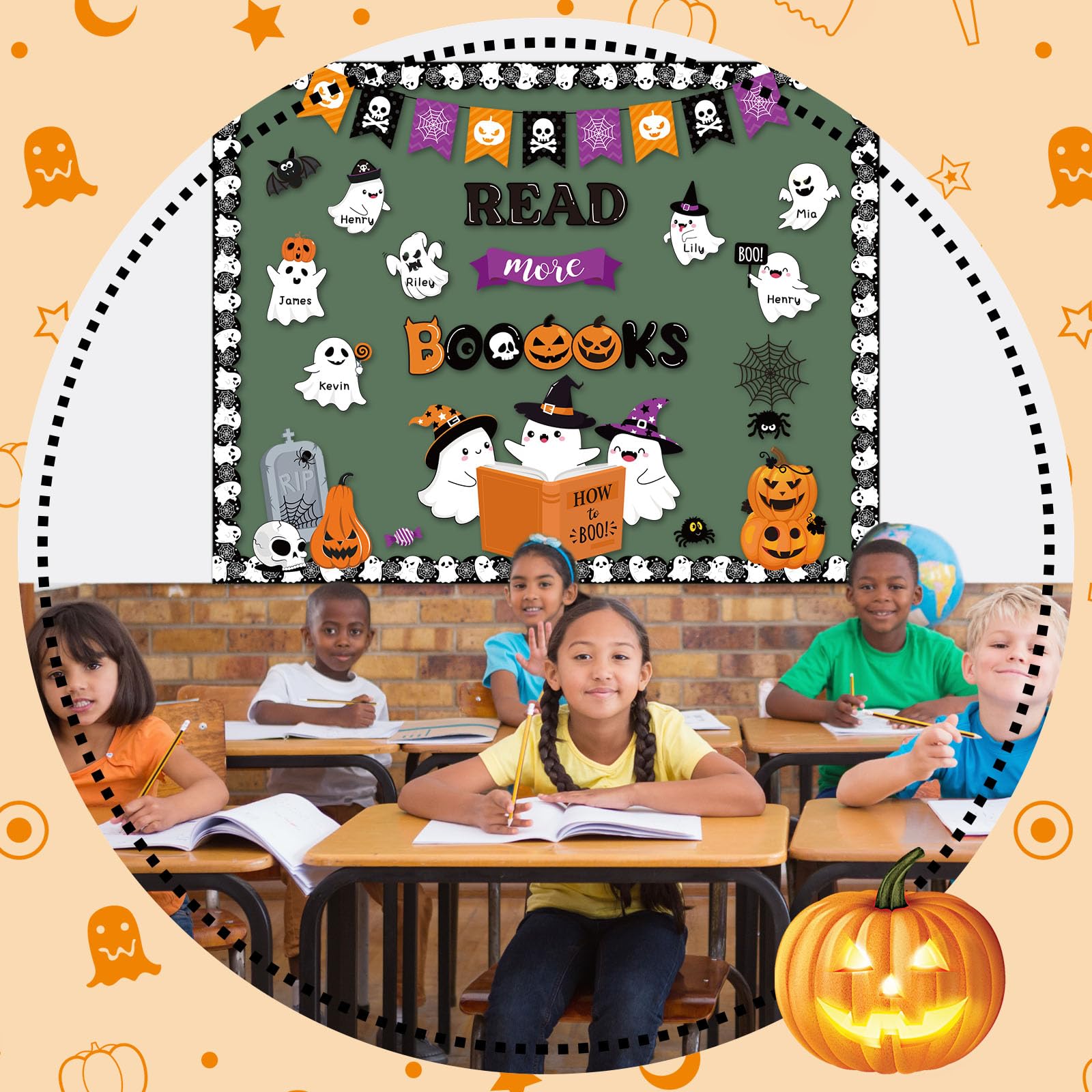 Snapklik.com : Pasimy Halloween Bulletin Board Decorations Set ...