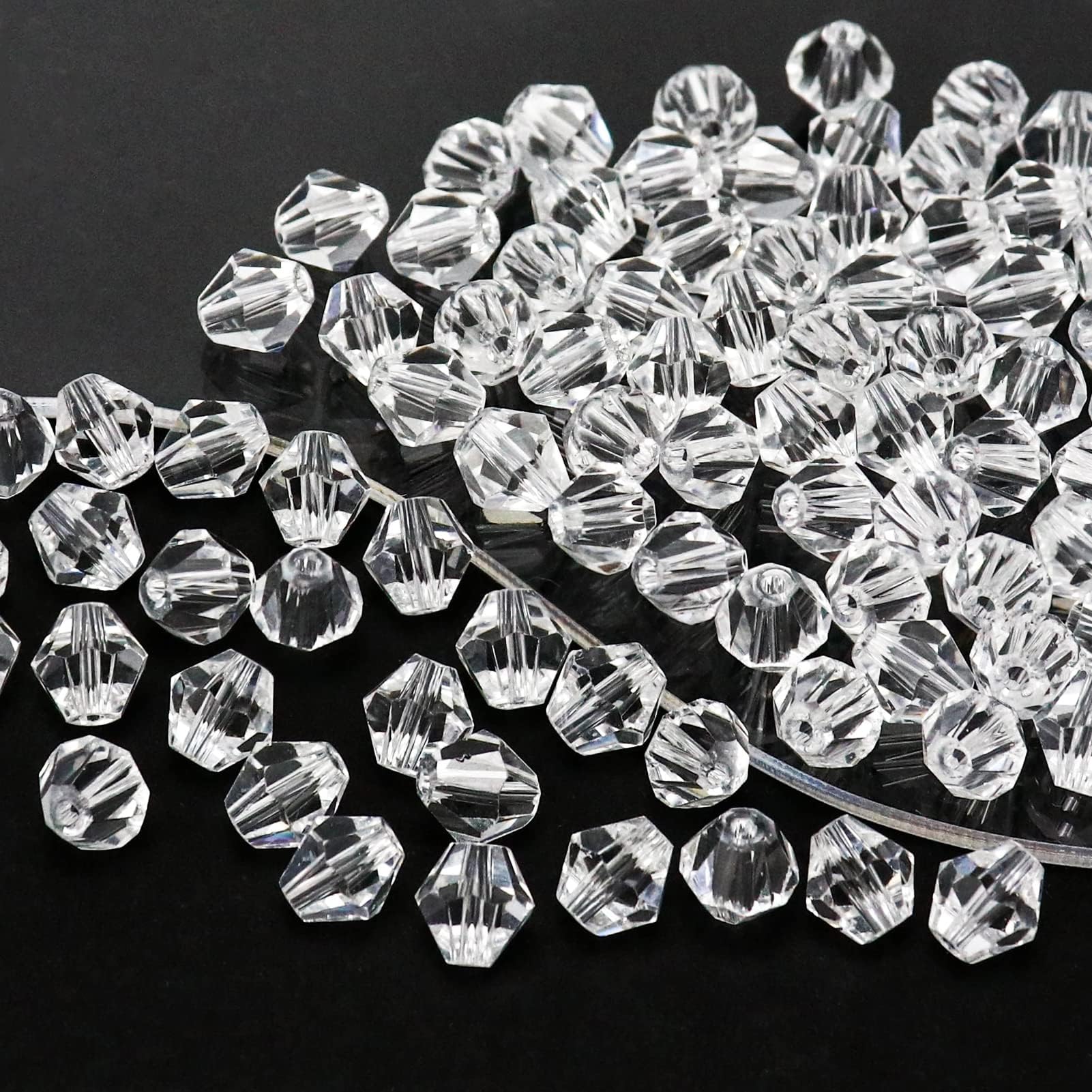 Amazon.com: 1700pcs Bicone Crystal Beads 2mm 3mm 4mm 5mm 6mm Crystal ...