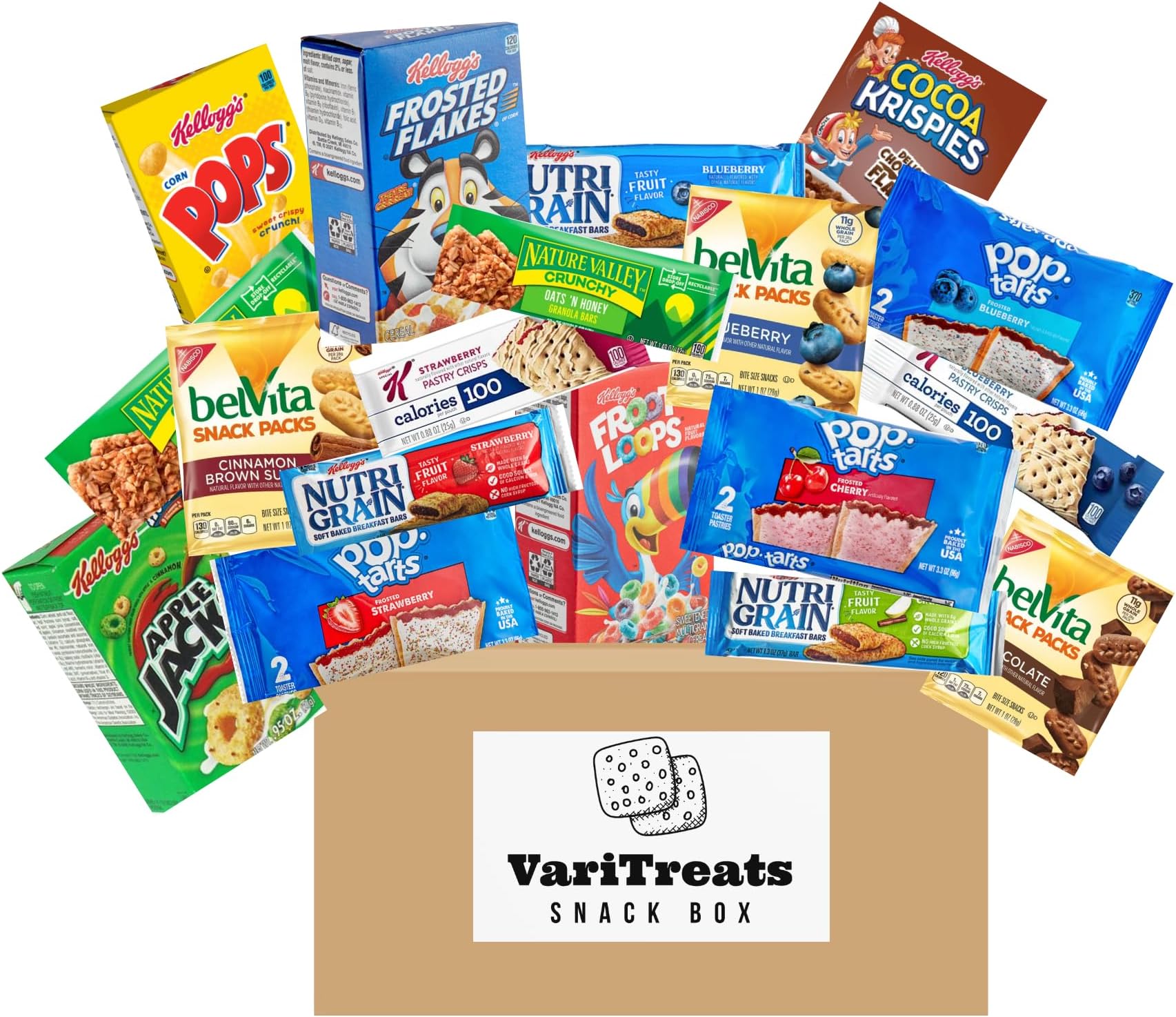 Amazon.com : Ultimate Variety Breakfast Snack Box by VariTreats (18 ...
