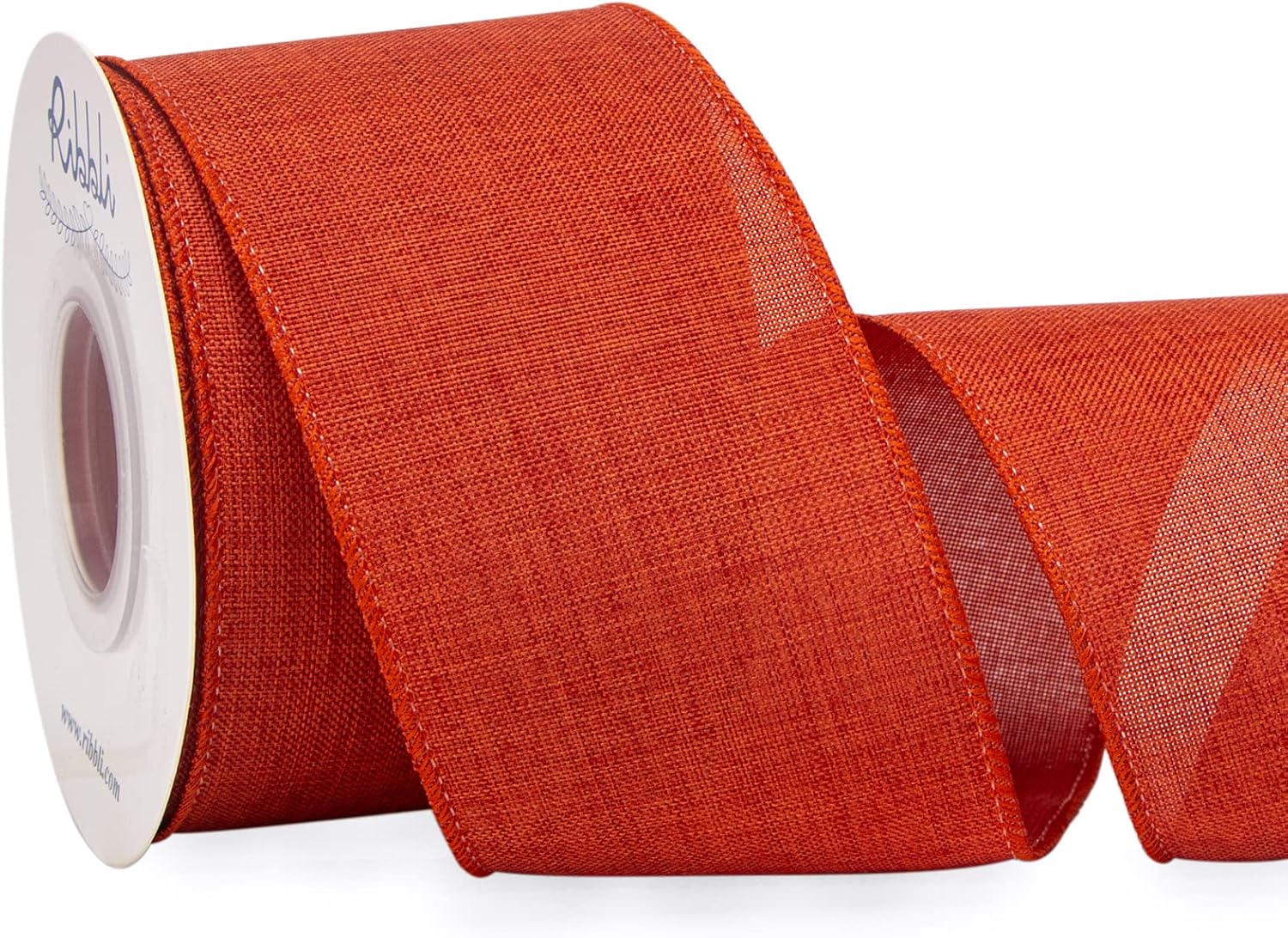 Amazon.com: Ribbli Rust Linen Wired Ribbon, 2-1/2 Inch x 10 Yard ...