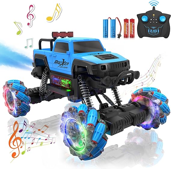 Amazon.com: Programmable RC Stunt Truck, 1:12 Remote Control Monster ...