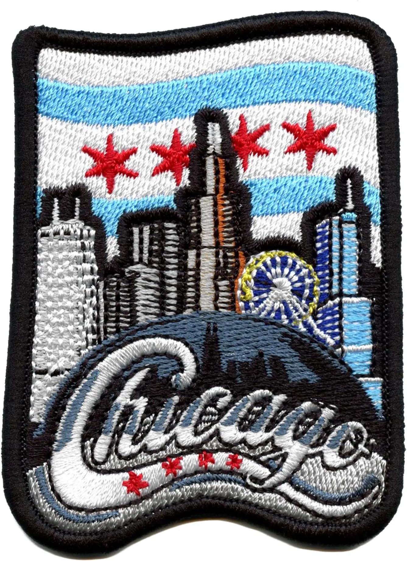Amazon.com: Vagabond Heart Chicago Travel Patch - Chicago Bean Souvenir ...