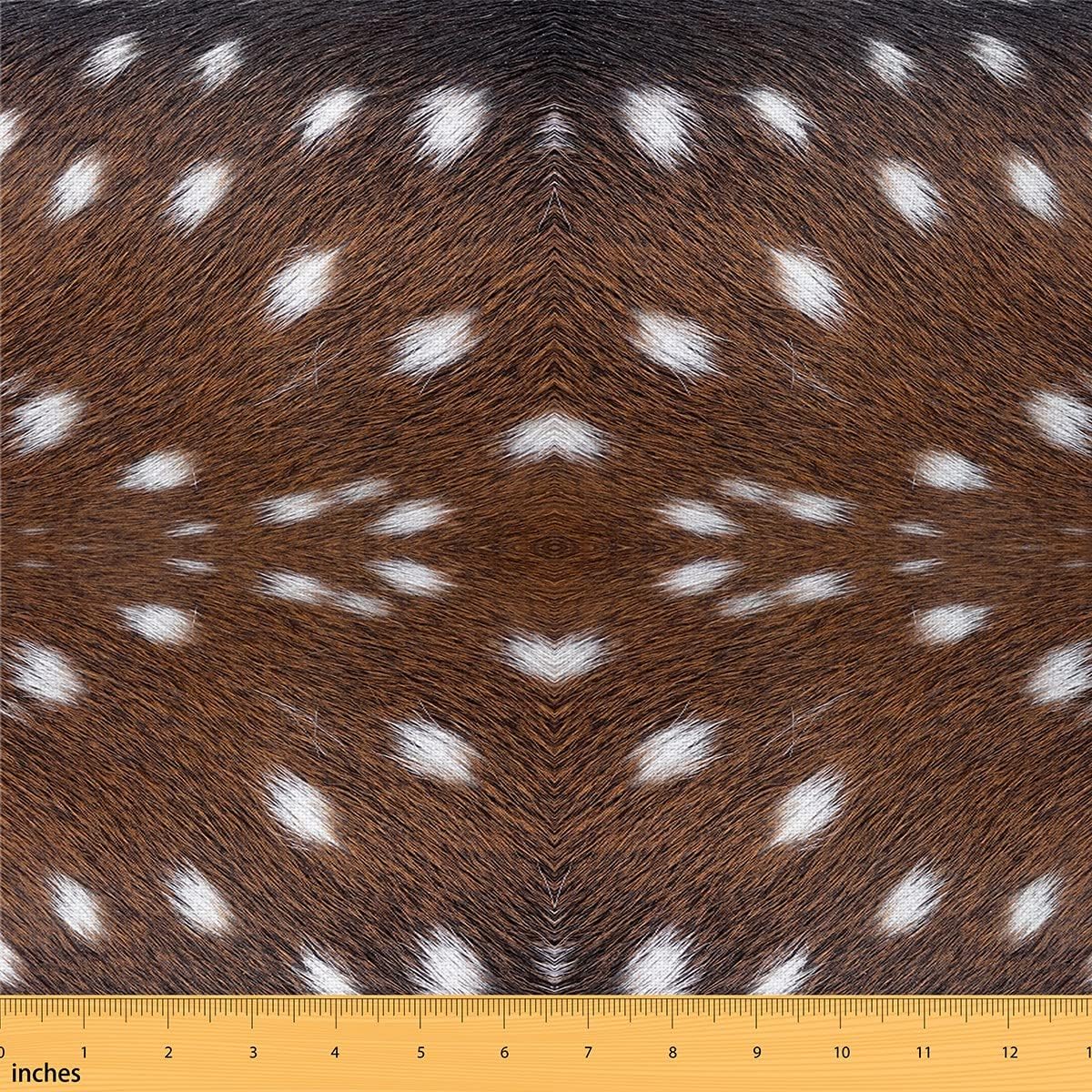 Amazon.com: Elk Skin Fabric by The Yard Brown Fur Upholstery Fabric for ...
