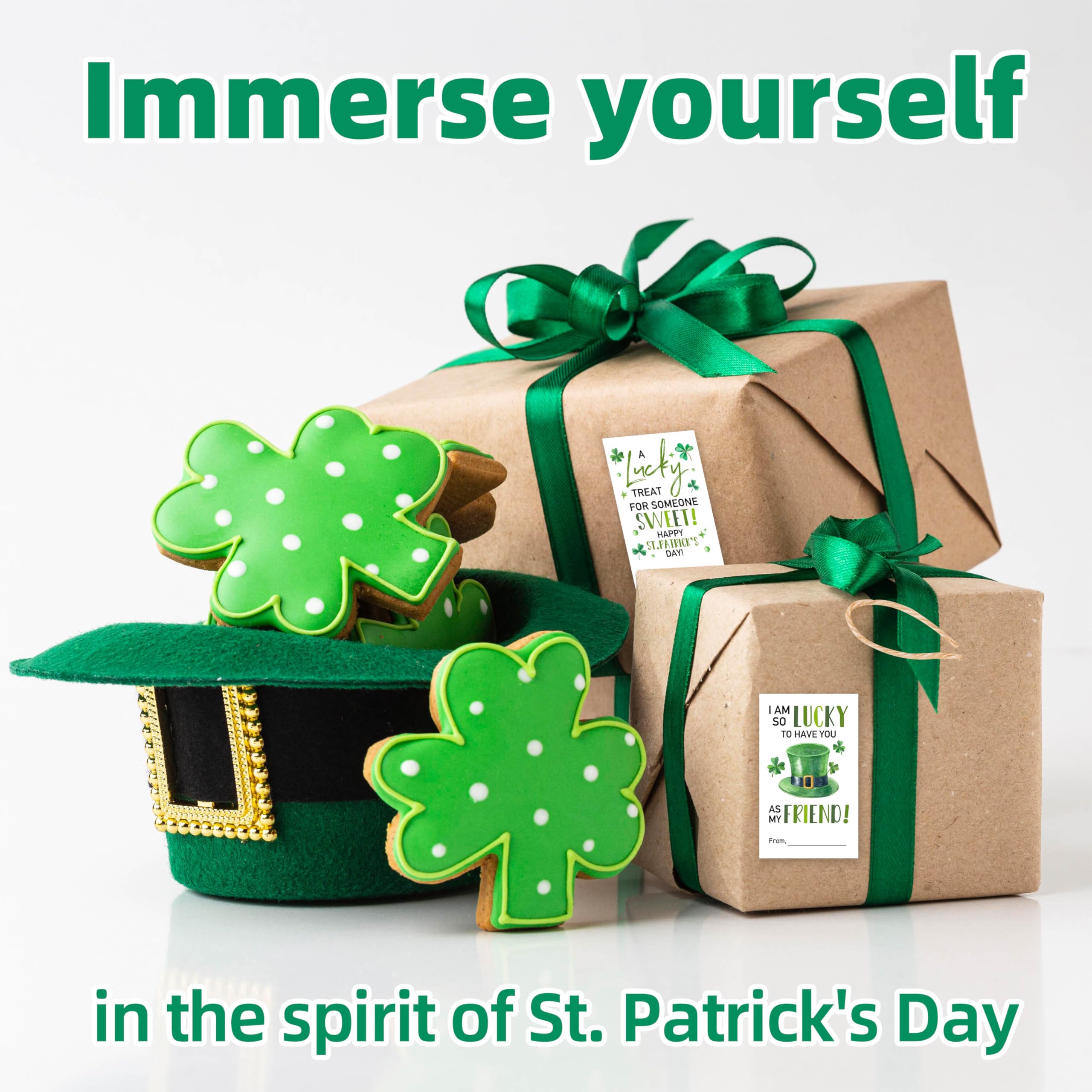 Snapklik.com : St. Patricks Day Lucky Clover Label Tags, Self-Adhesive ...