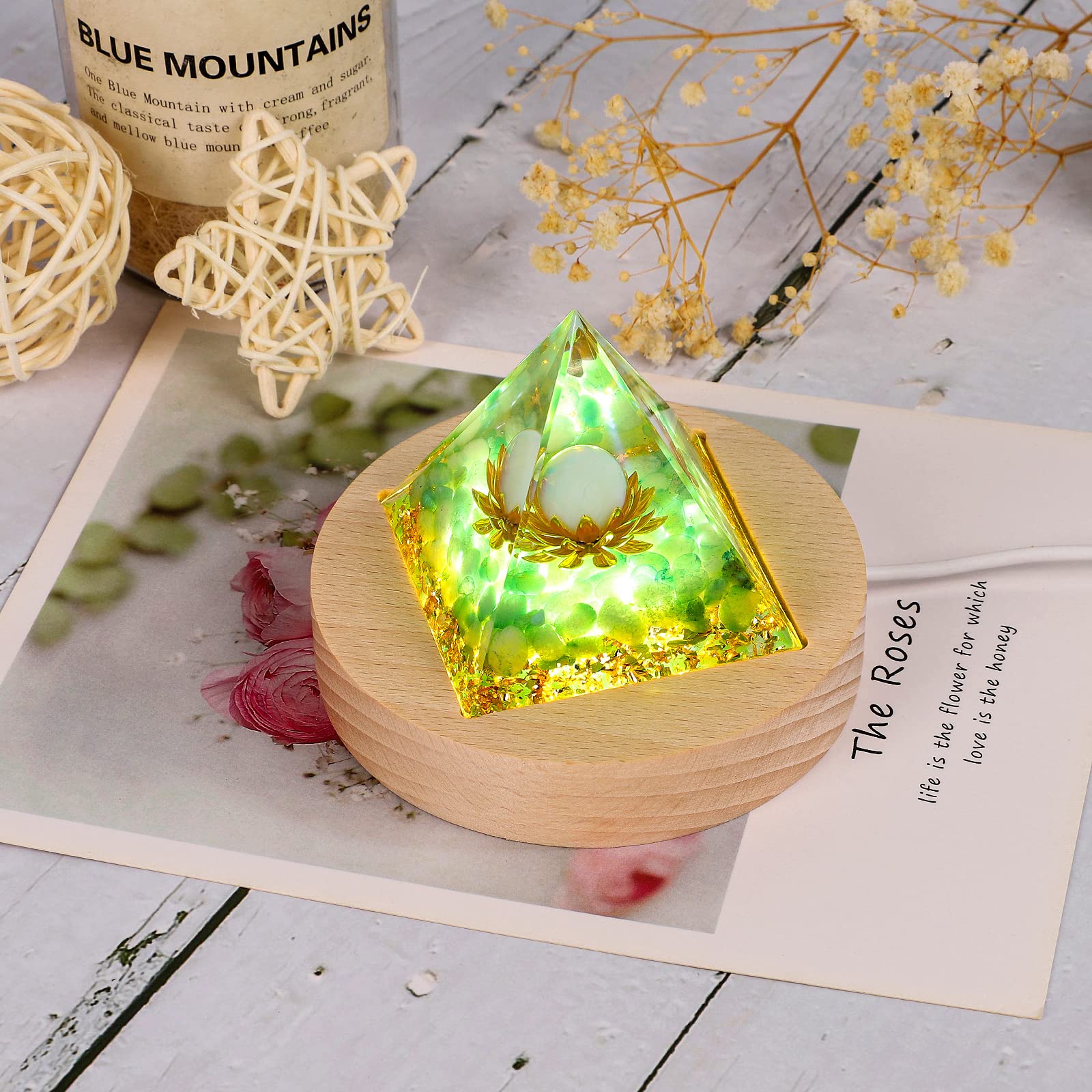 Amazon.com: LED Light Base for Orgone Pyramid, 3 Color LED Adjustable ...