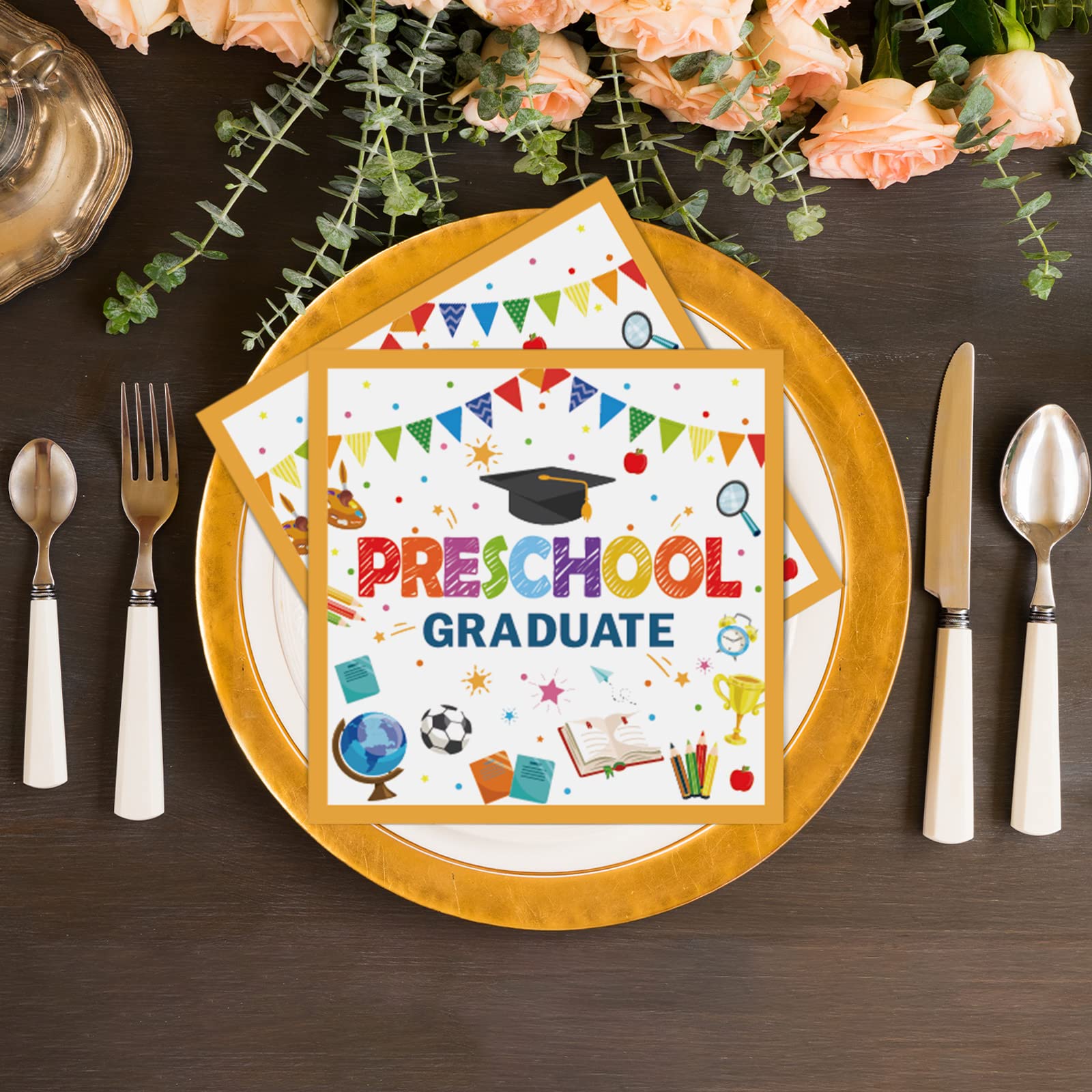 Snapklik.com : Preschool Graduate Napkins For Graduation Party Supplies ...