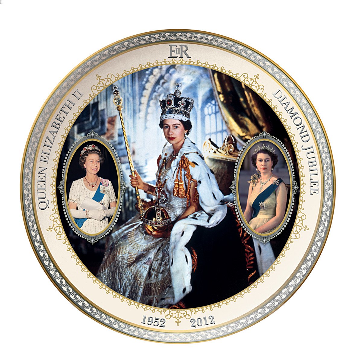 Buy The Bradford Exchange Collector Plate: Queen Elizabeth II Diamond ...