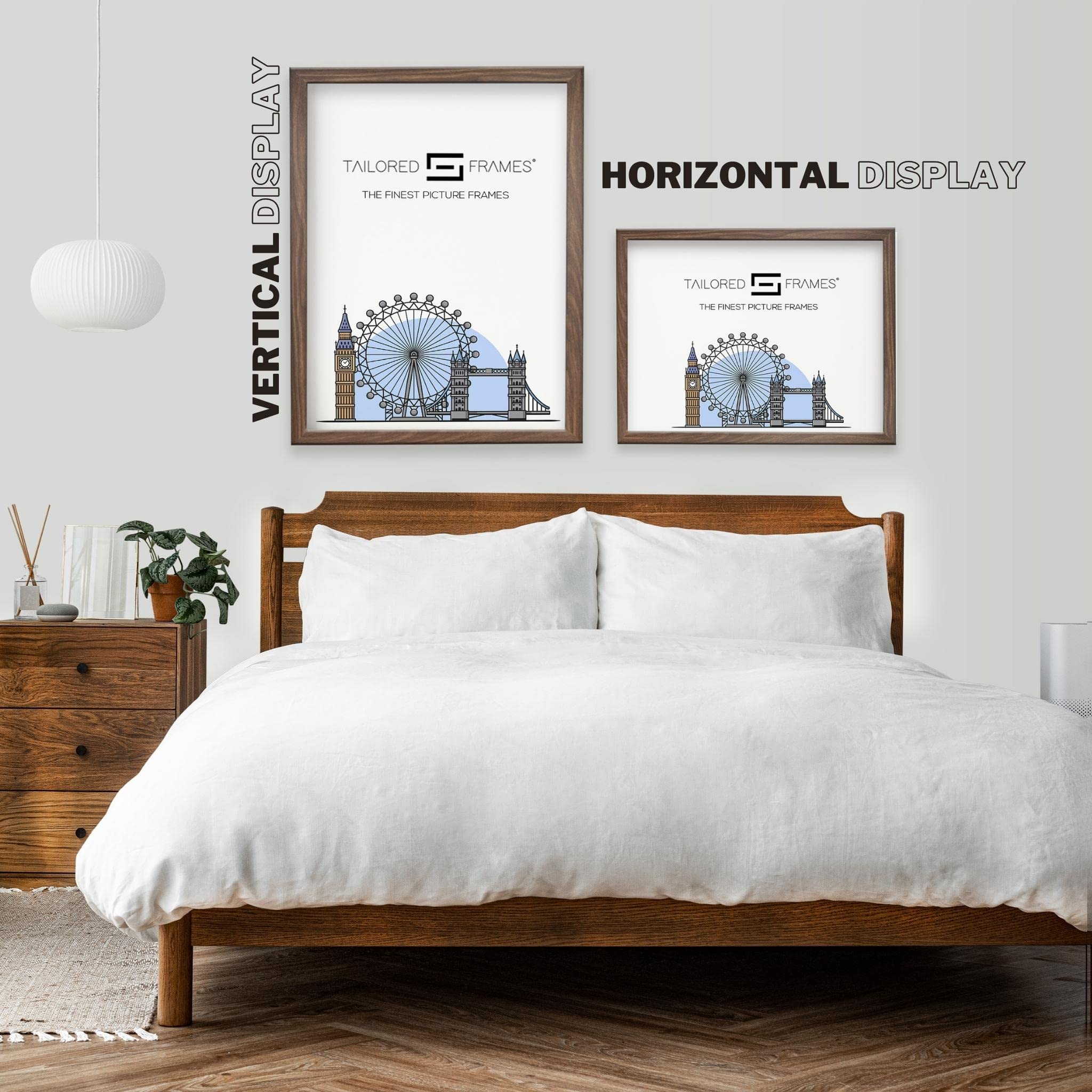 Tailored Frames Seattle Walnut 70 x 50Cm Frame for A2 Picture | Single ...